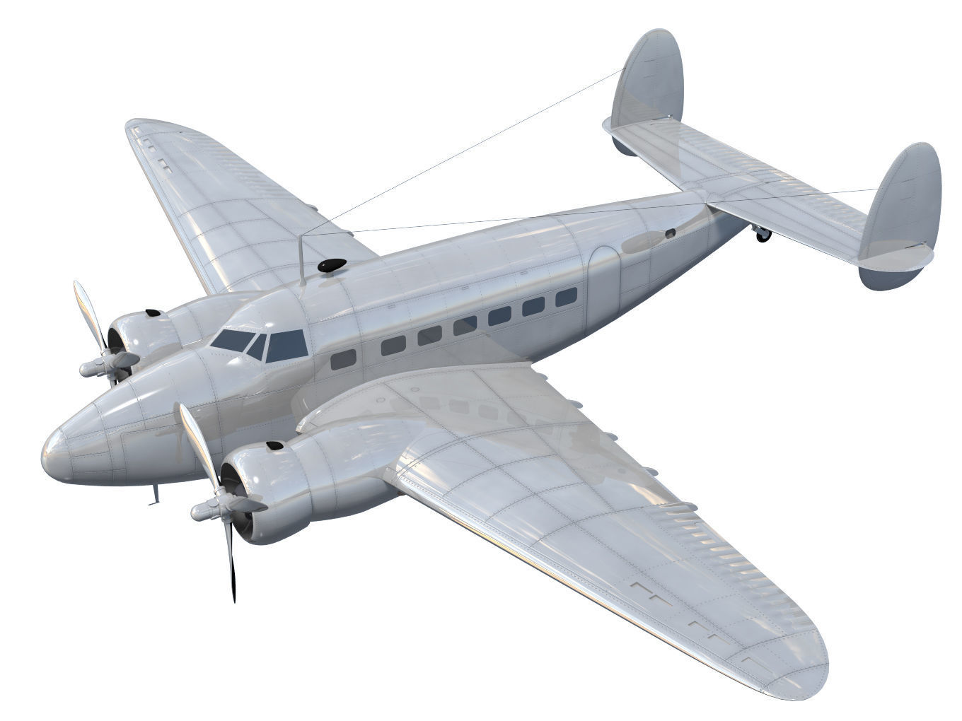 Lockheed L-14 Super Electra 3D model | CGTrader