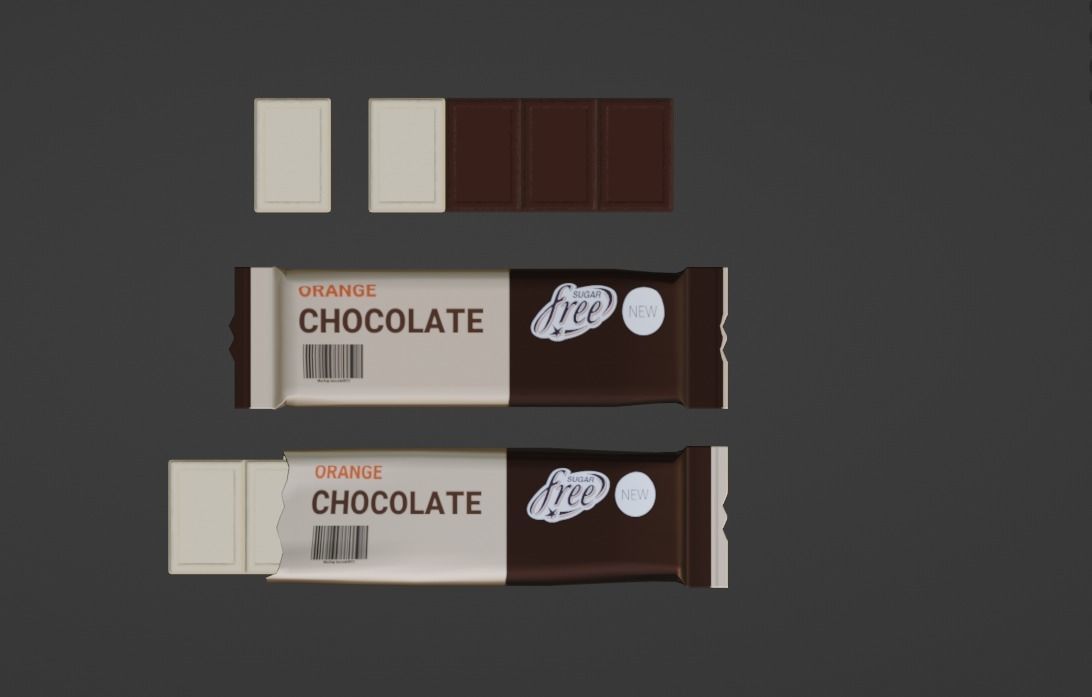 Chocolate Bar Mockup 3D model | CGTrader