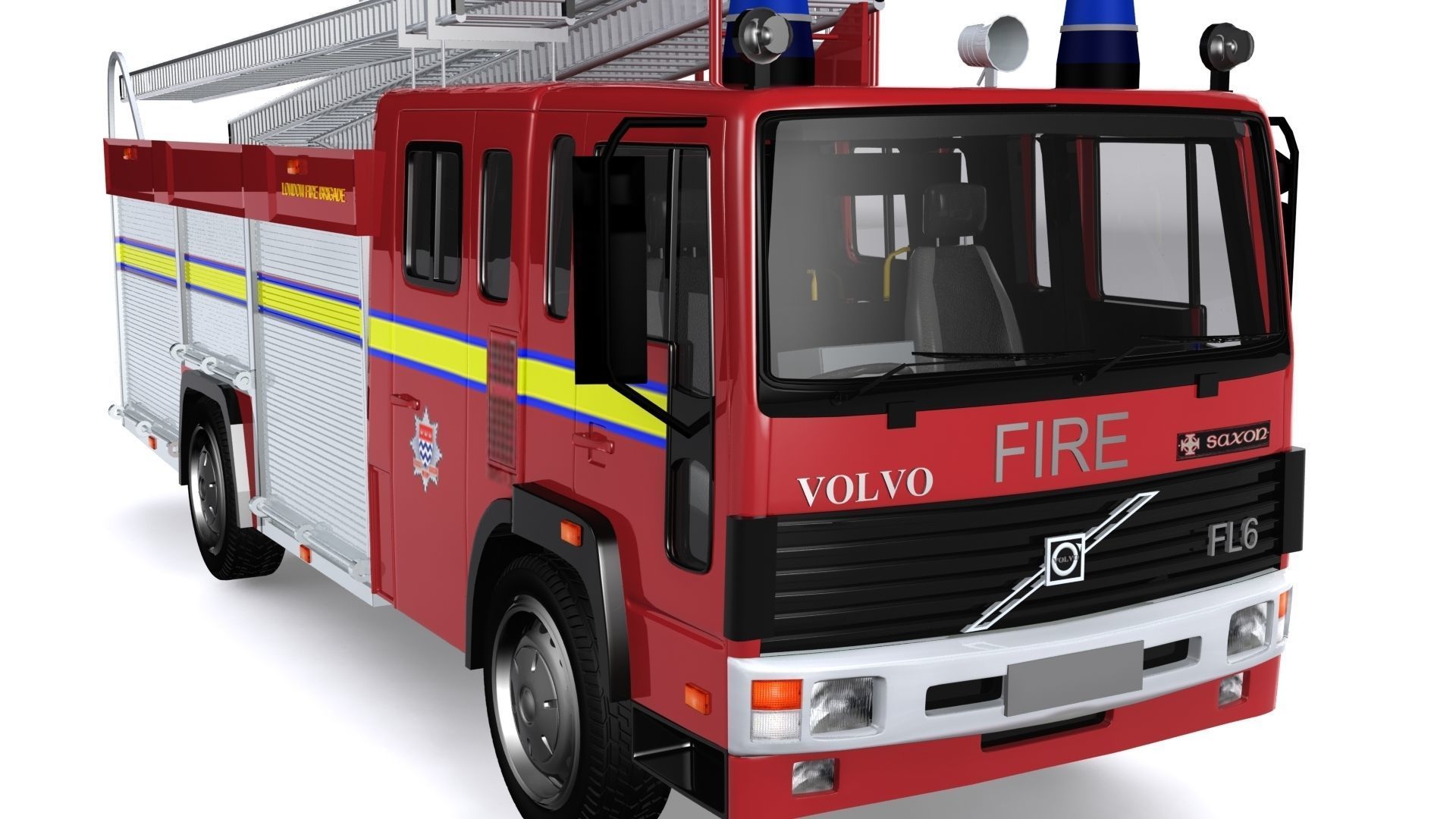 VOLVO FL6 FIRE TRUCK 3D model | CGTrader