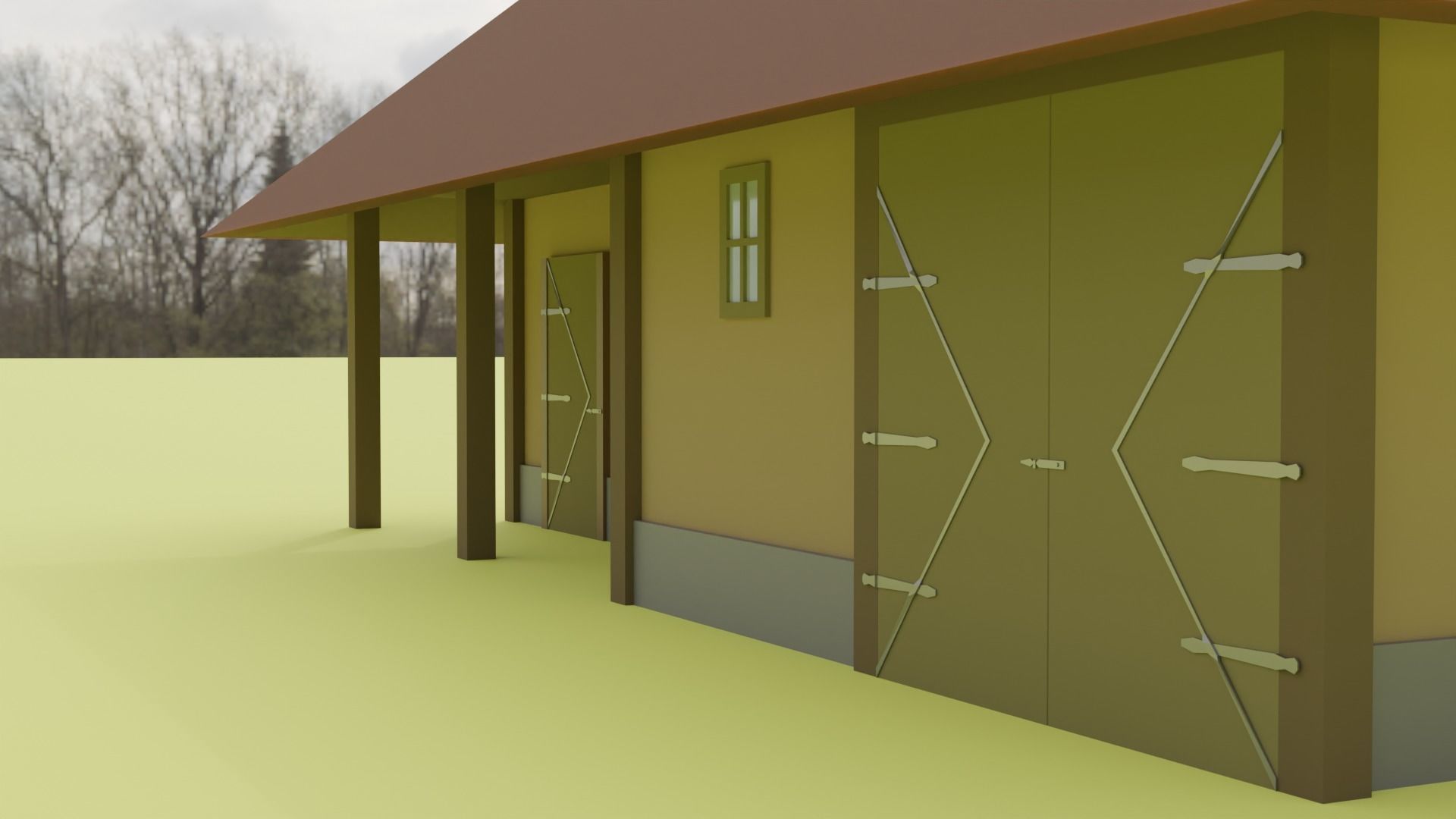 3D model Simple Lowpoly Old House VR / AR / low-poly | CGTrader