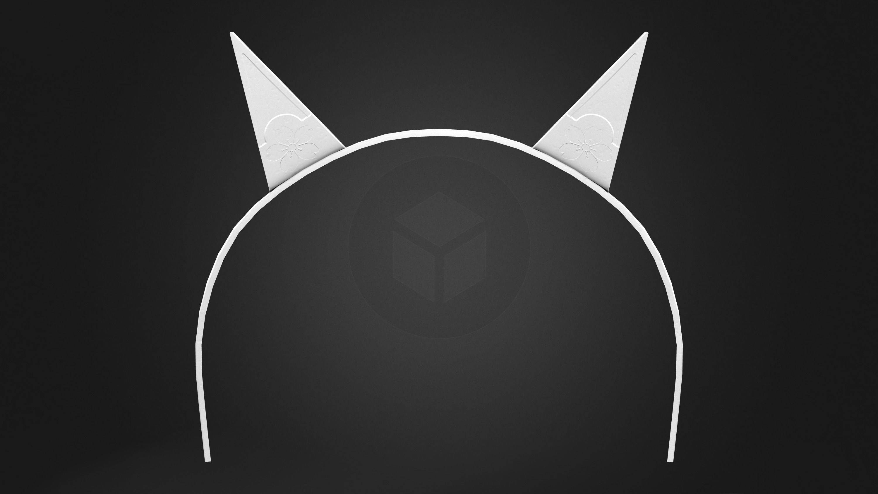 3d Model Fantasy Iron Cat Ears Headband Vr Ar Low Poly Cgtrader