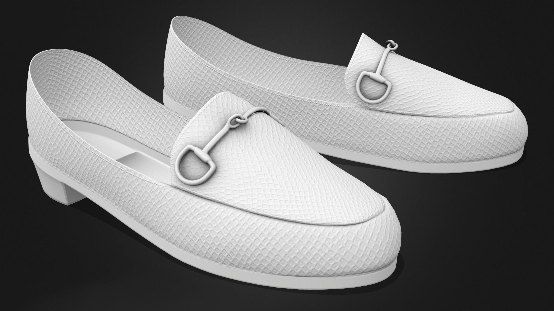 3D model Female Black Loafers VR / AR / low-poly | CGTrader