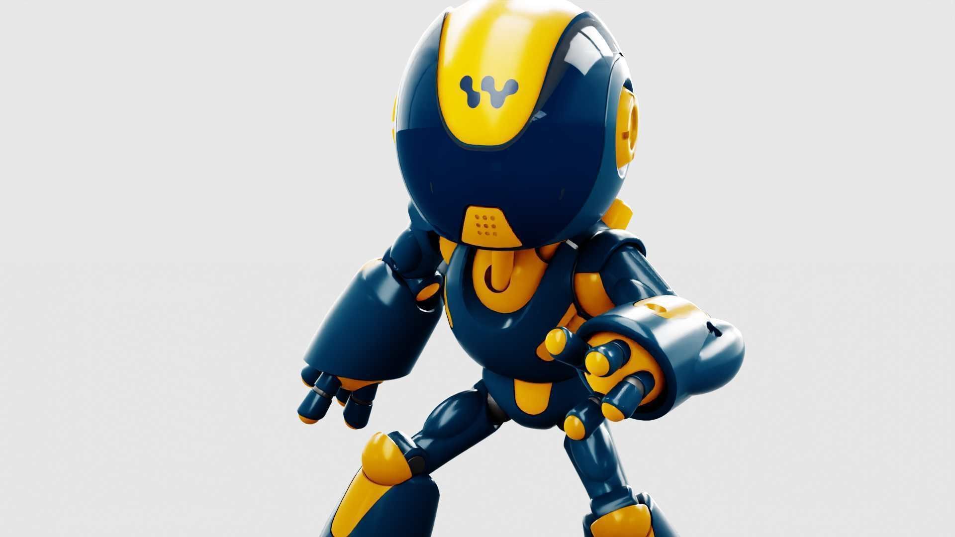 TOY BOT HUMOND RIGGED 3D model rigged | CGTrader
