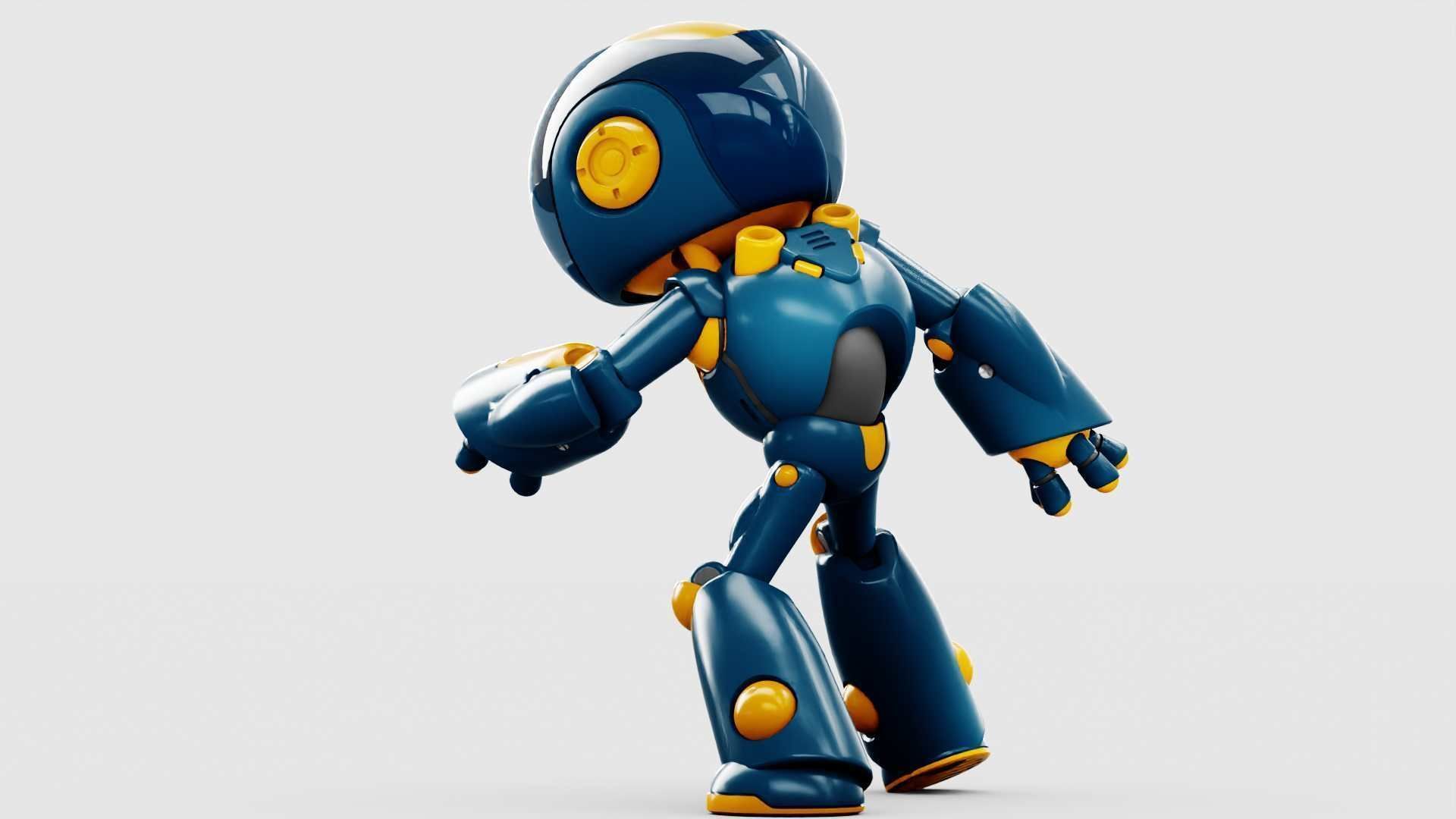 TOY BOT HUMOND RIGGED 3D model rigged | CGTrader