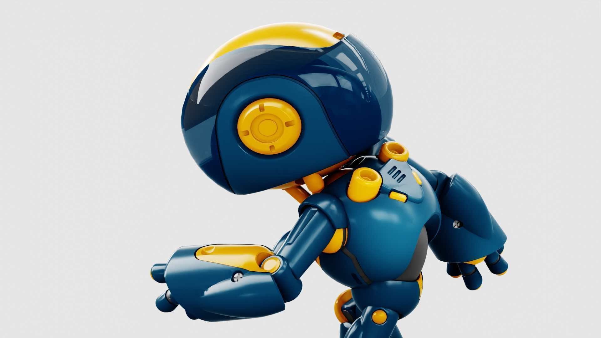 TOY BOT HUMOND RIGGED 3D model rigged | CGTrader