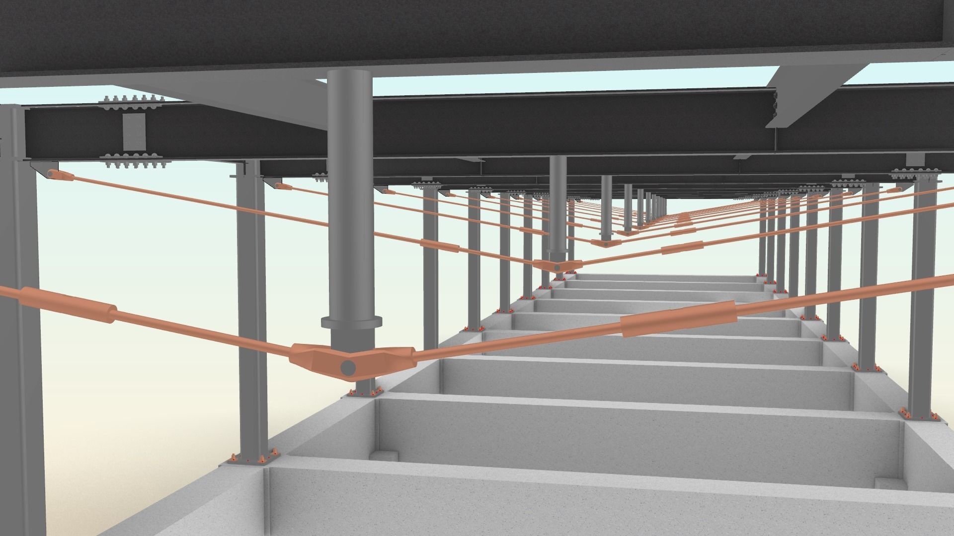 Steel model with Tension braces 3D model | CGTrader