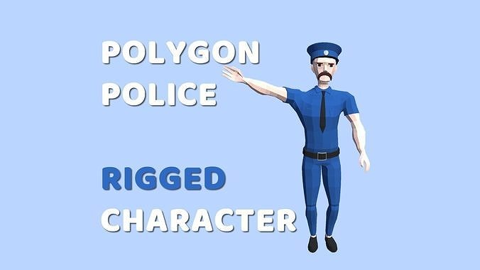 3D model POLYGON Police - LOWPOLY Police - Lowpoly Character VR / AR ...