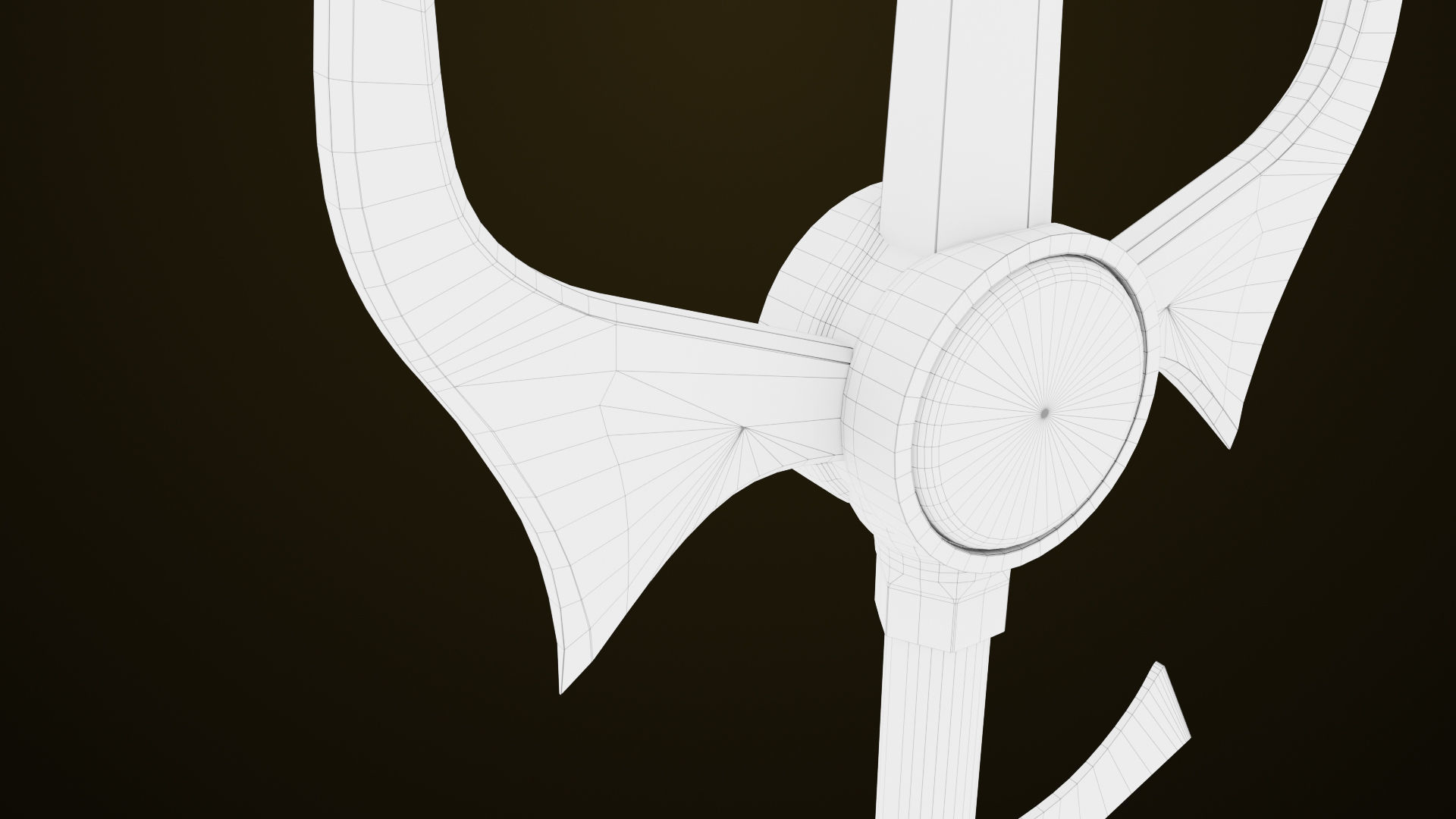 3D model Medieval Trident 02 All PBR Unity UE Textures VR / AR / low ...