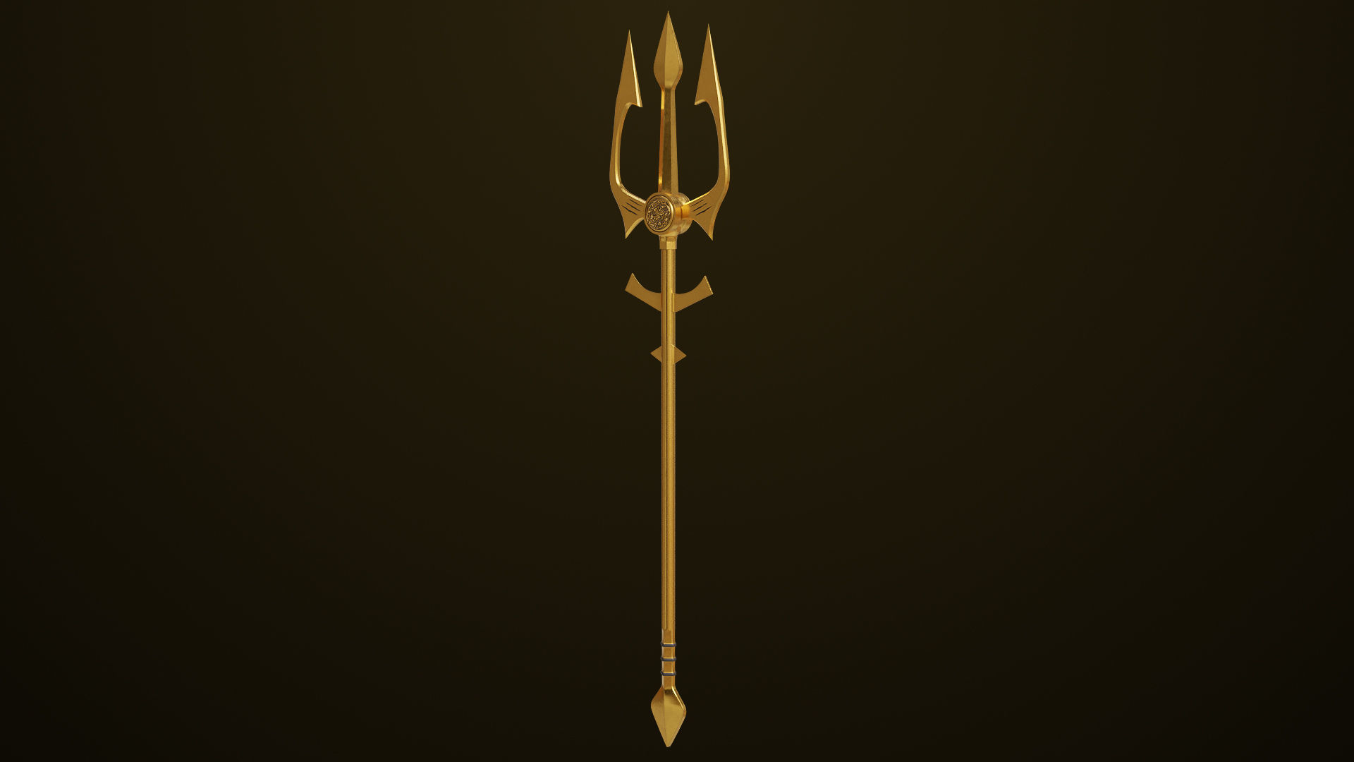 3D model Medieval Trident 02 All PBR Unity UE Textures VR / AR / low ...