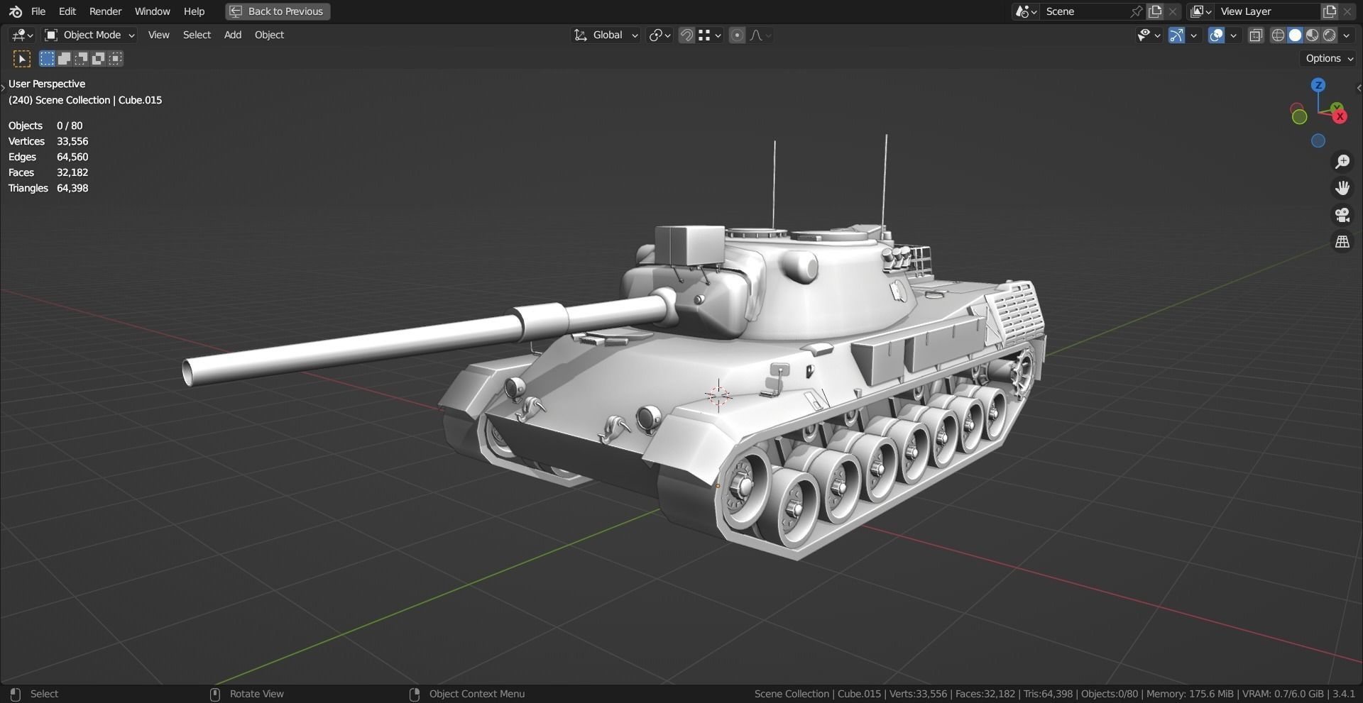 3D model Leopard 1a1a TANK BASE MESH VR / AR / low-poly | CGTrader