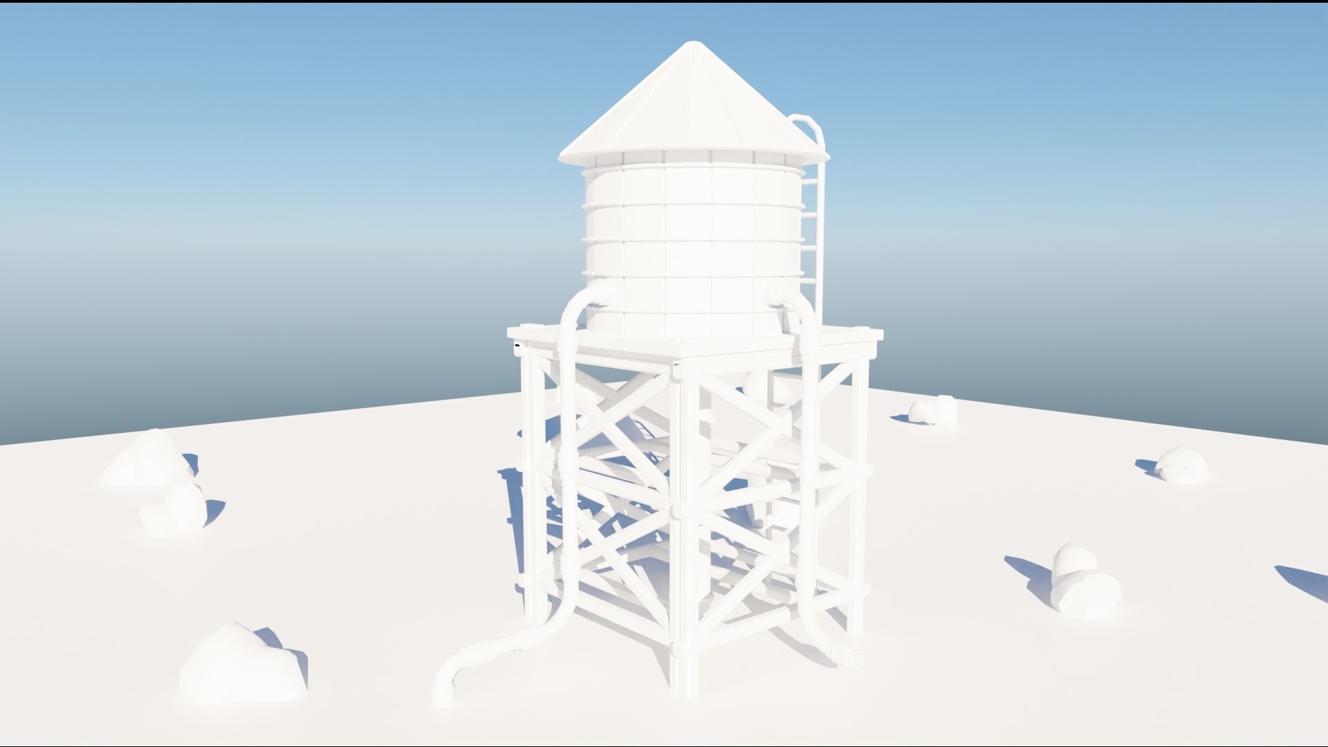 Water tank free 3D model | CGTrader