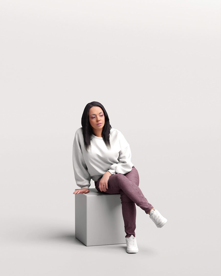 Humano Sitting Woman 2204-11 3D model | CGTrader