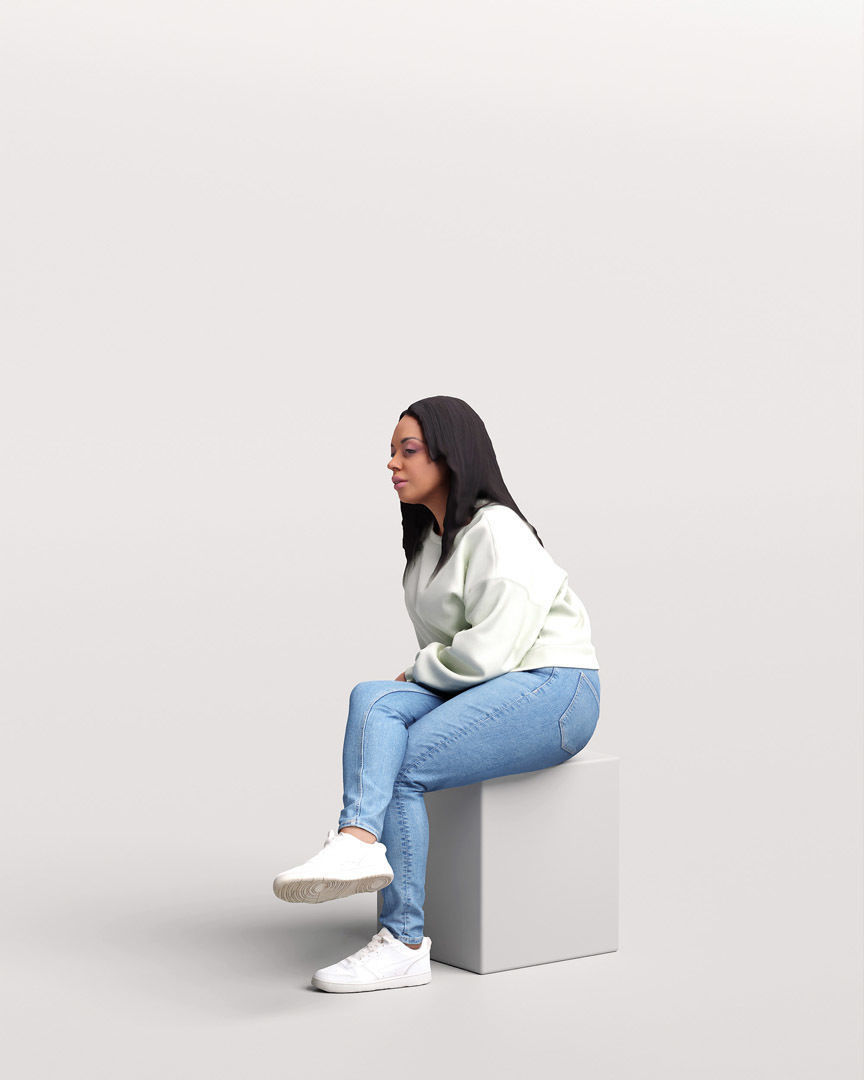 Humano Sitting Woman 2204-11 3D model | CGTrader