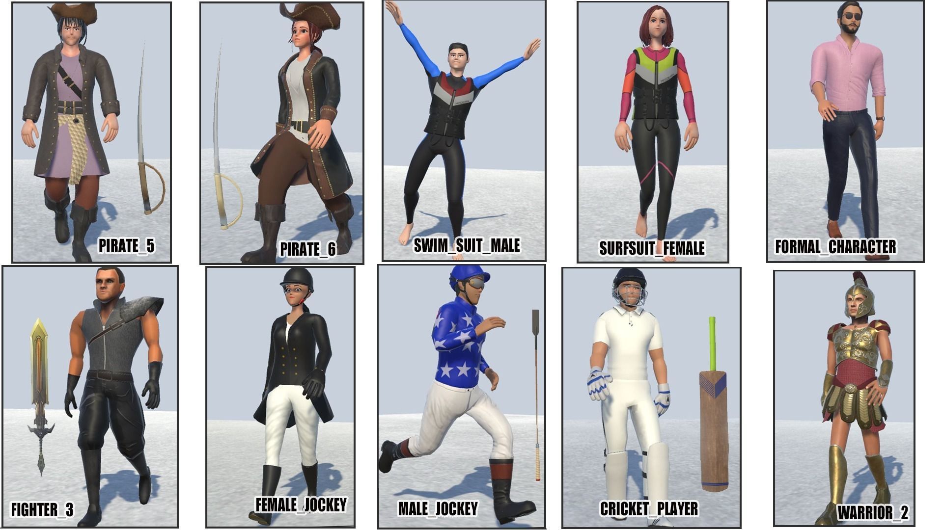 3D model 100 Avatars world VR / AR / low-poly | CGTrader