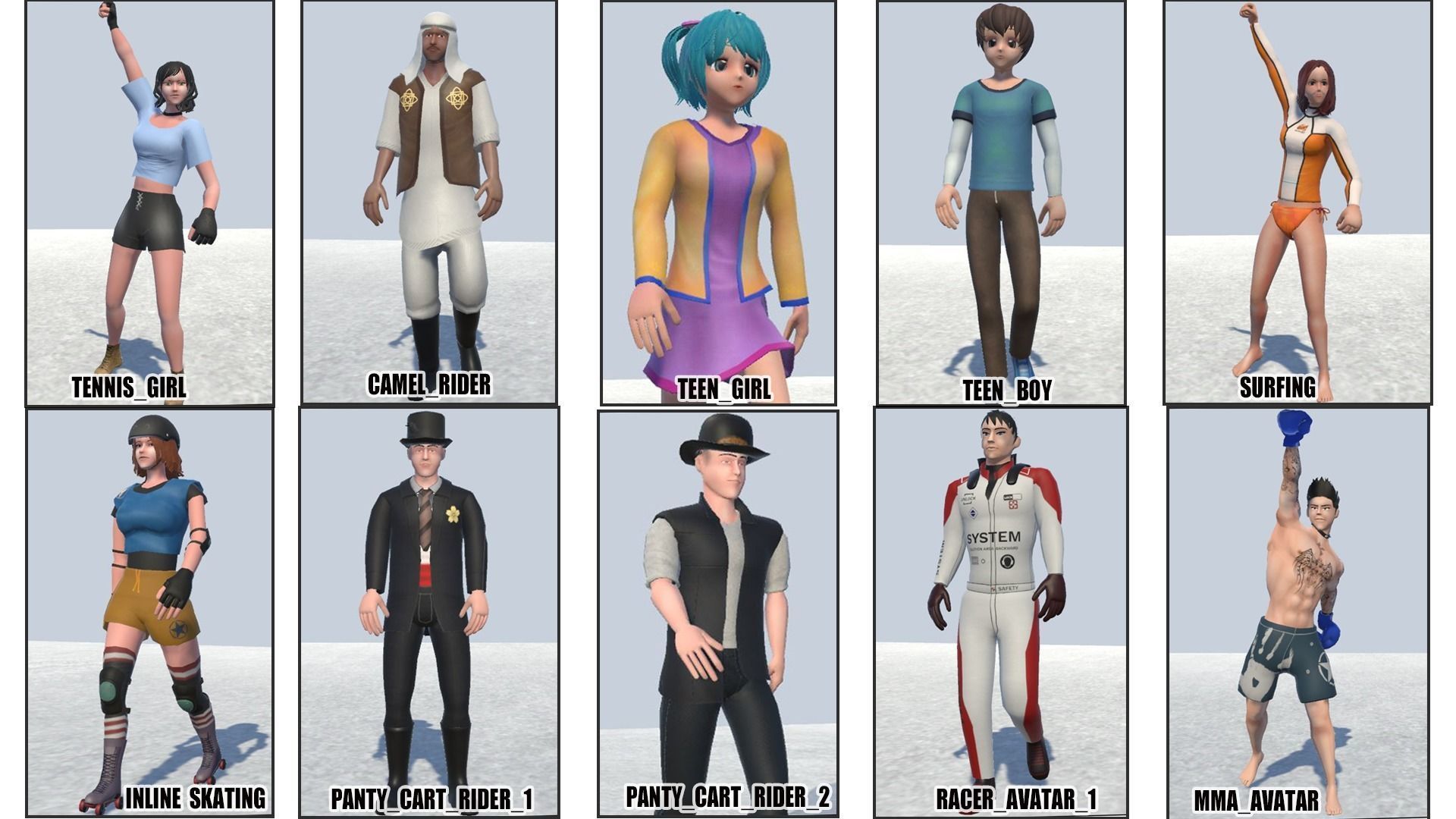 3D model 100 Avatars world VR / AR / low-poly | CGTrader