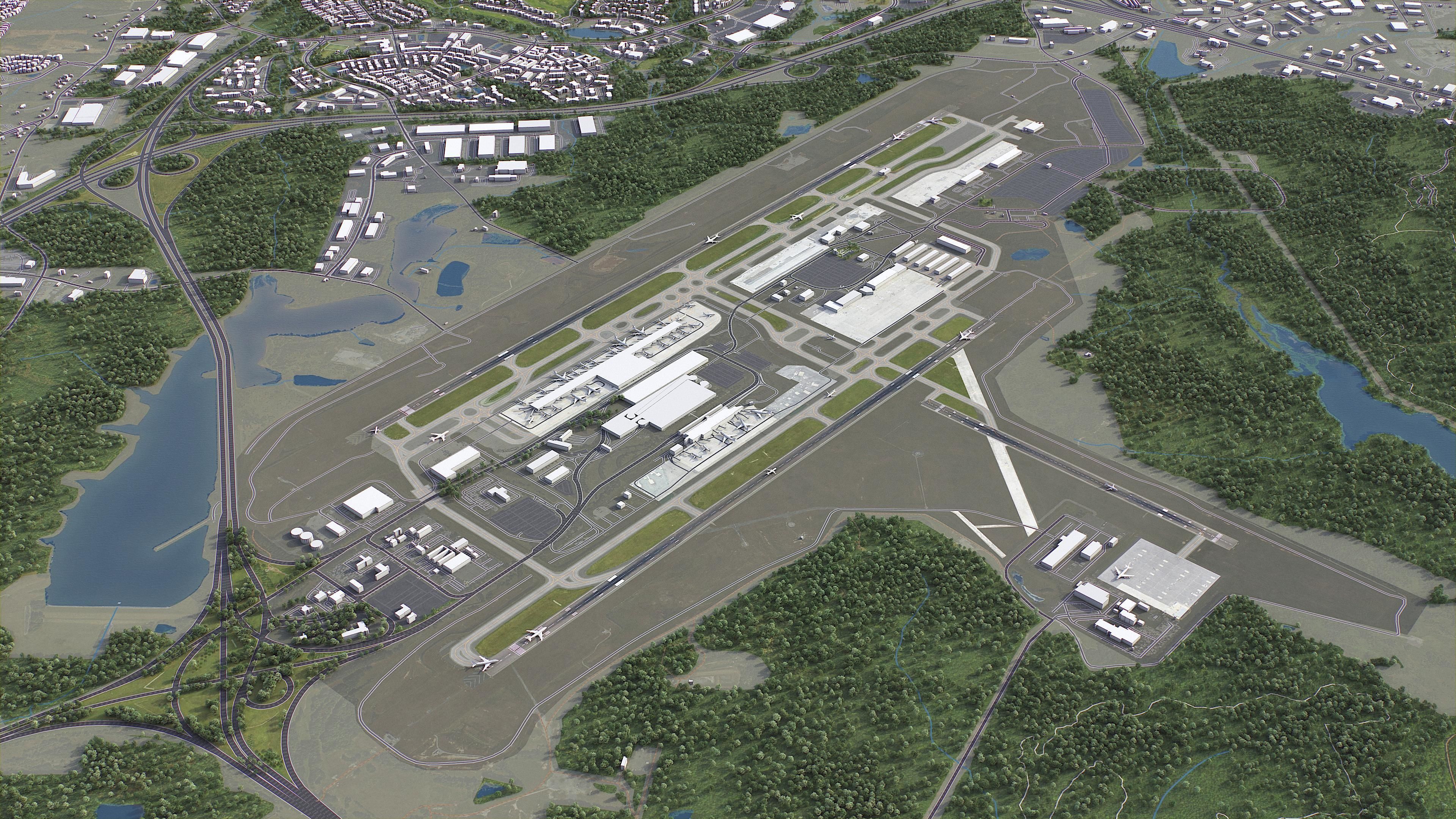 3D model Raleigh Airport VR / AR / low-poly | CGTrader