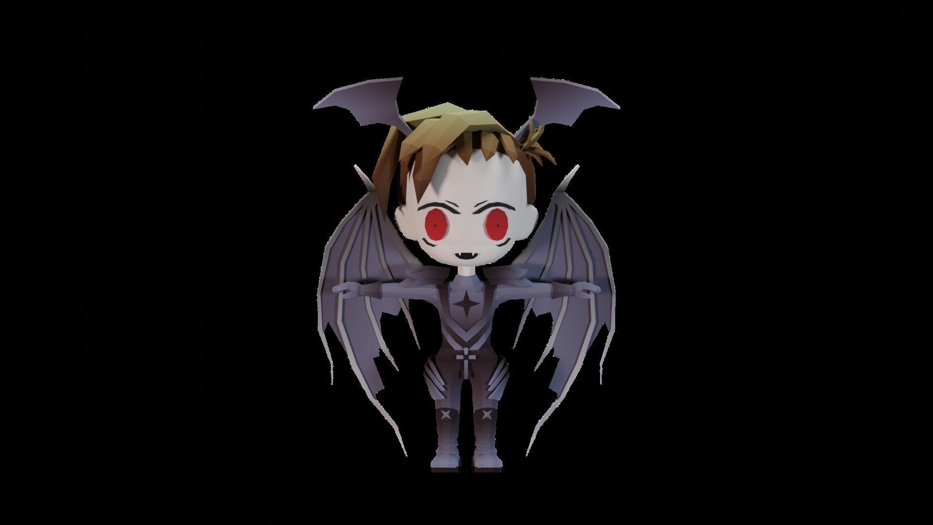 3D model Three Angel Demon Fantasy Wings with 19 Colours VR / AR / low ...