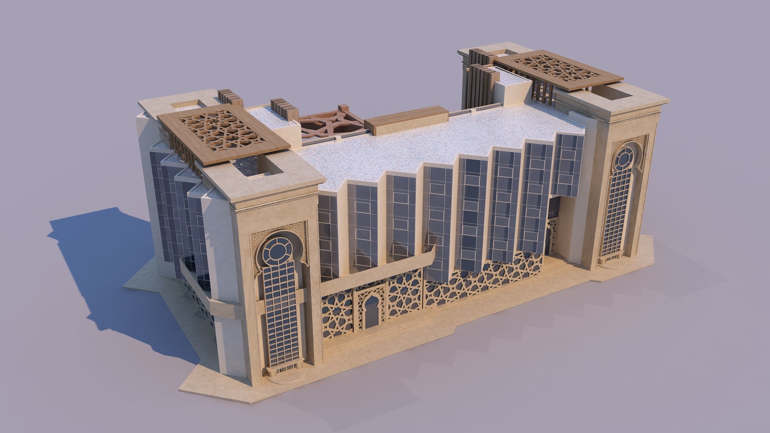 0170 - Islamic Facade Building 3D model | CGTrader