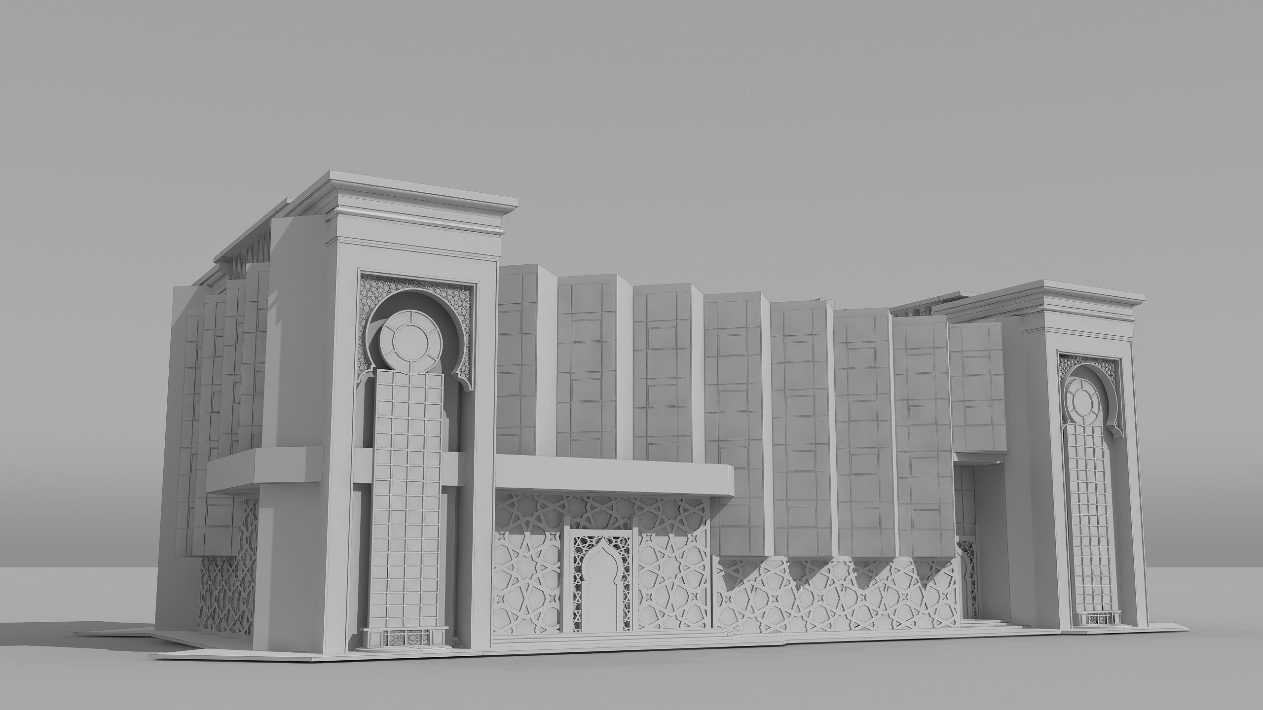 0170 - Islamic Facade Building 3D model | CGTrader