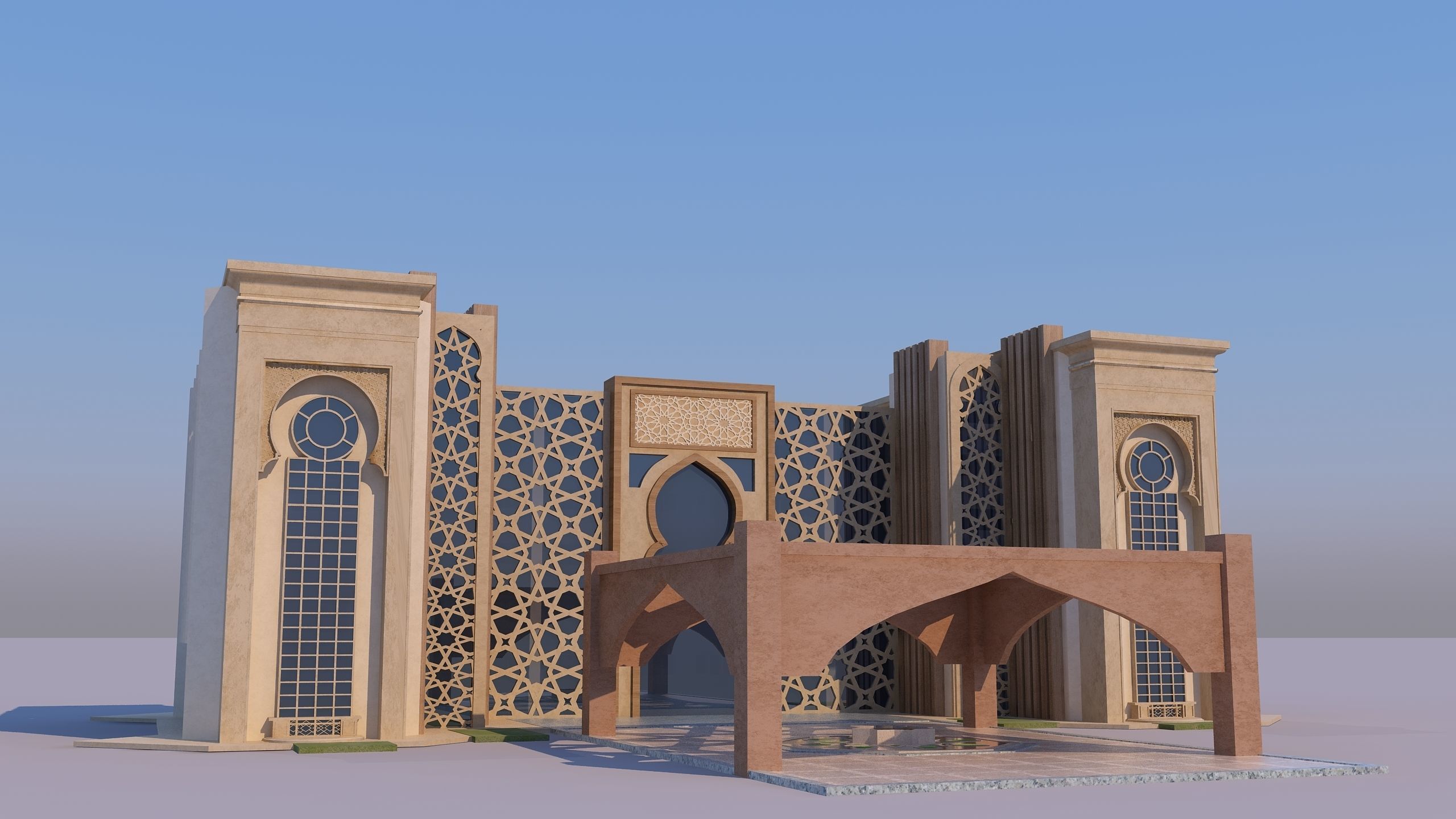 0170 - Islamic Facade Building 3D model | CGTrader