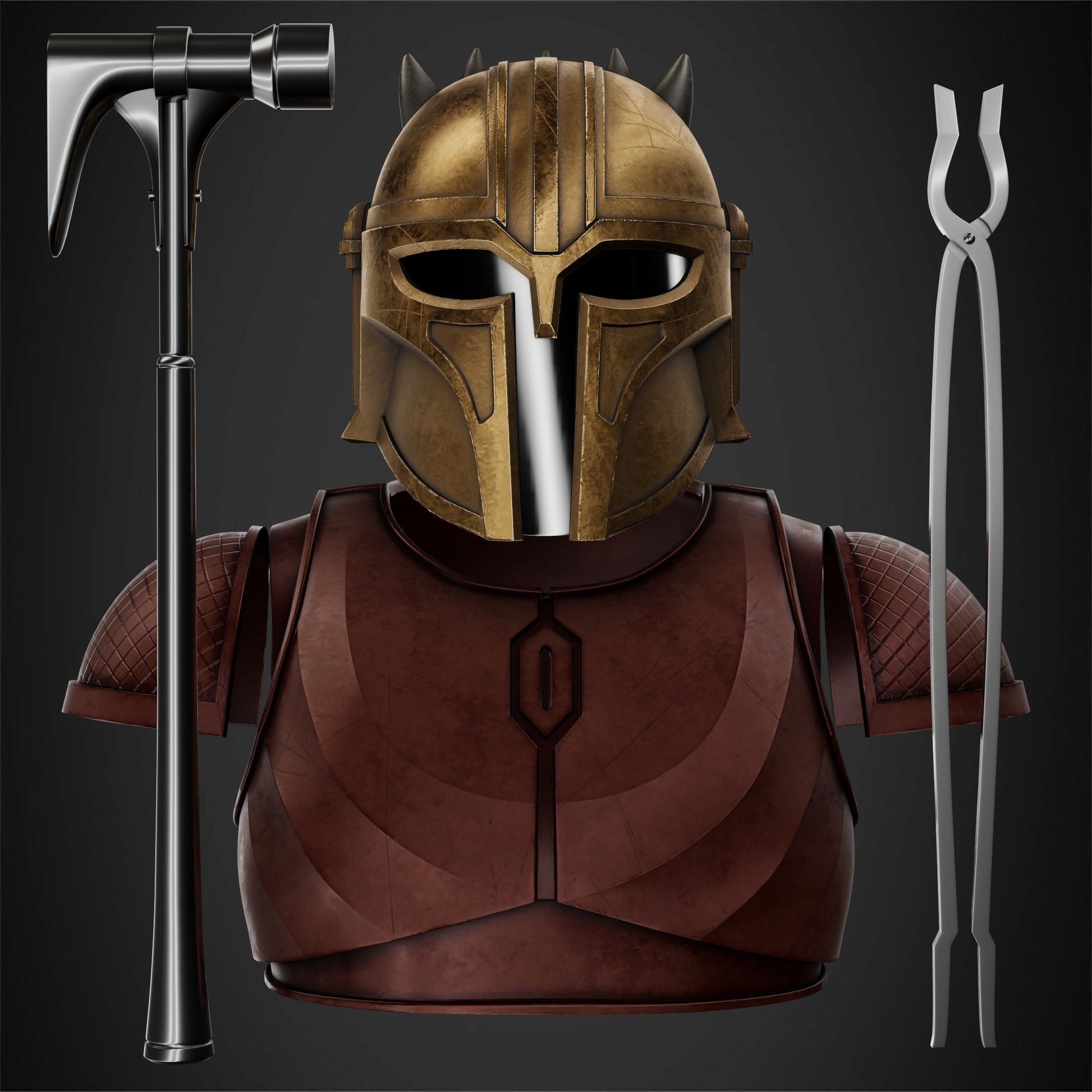 The Mandalorian Armorer Full Armor and Tools for Cosplay 3D Model ...