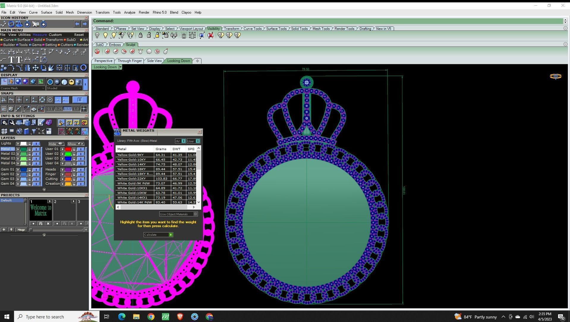 Big Photo Pendant Cuban Edges Full Iced Out 3D model 3D printable ...