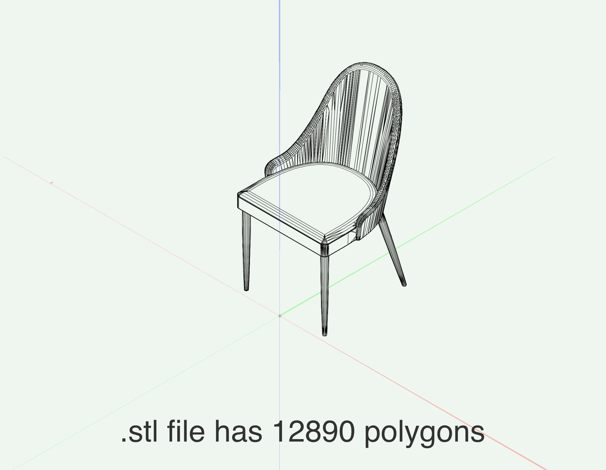 3D model Standard Chair 3D Model For Restaurant No2 VR / AR / low-poly ...