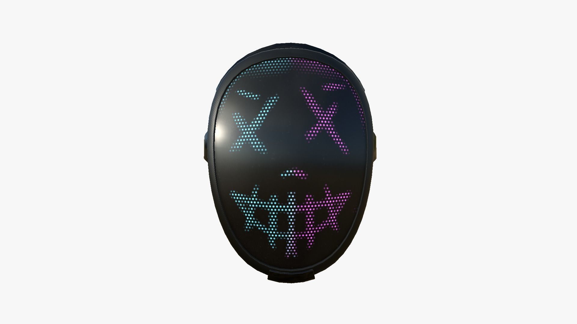 3D model LED Screen Mask A01 - Face A - Character Design VR / AR / low ...