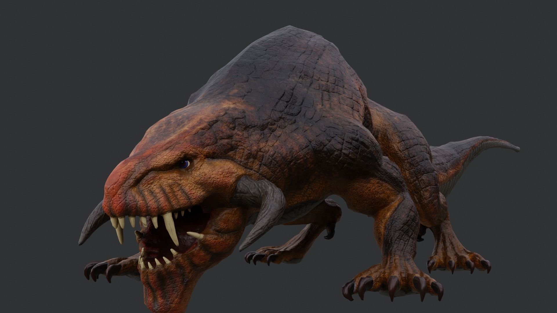 3D model Monster Earth Dragon VR / AR / low-poly | CGTrader