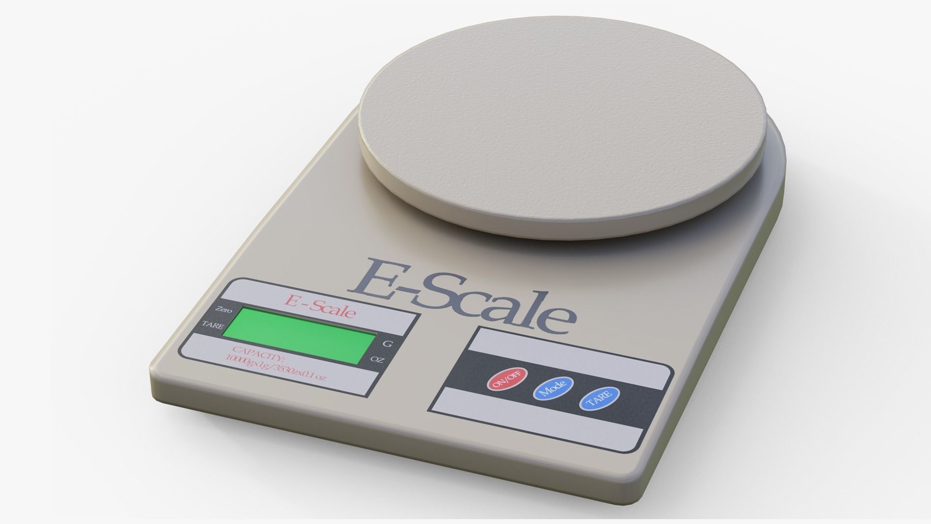 3D model Electronic kitchen scale PBR VR / AR / low-poly | CGTrader