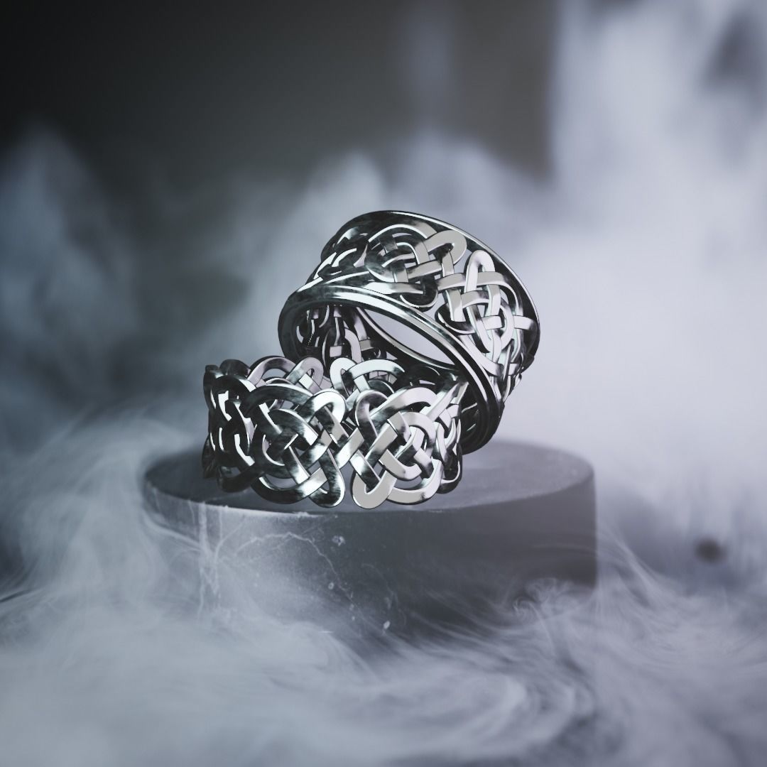 Celtic couple rings 3D model 3D printable | CGTrader