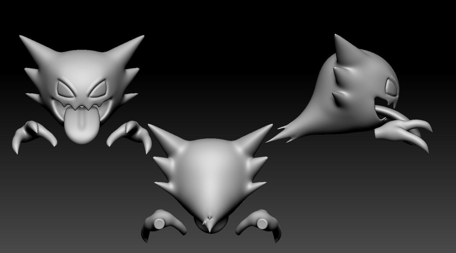 Gastly evolution line 3D model 3D printable | CGTrader