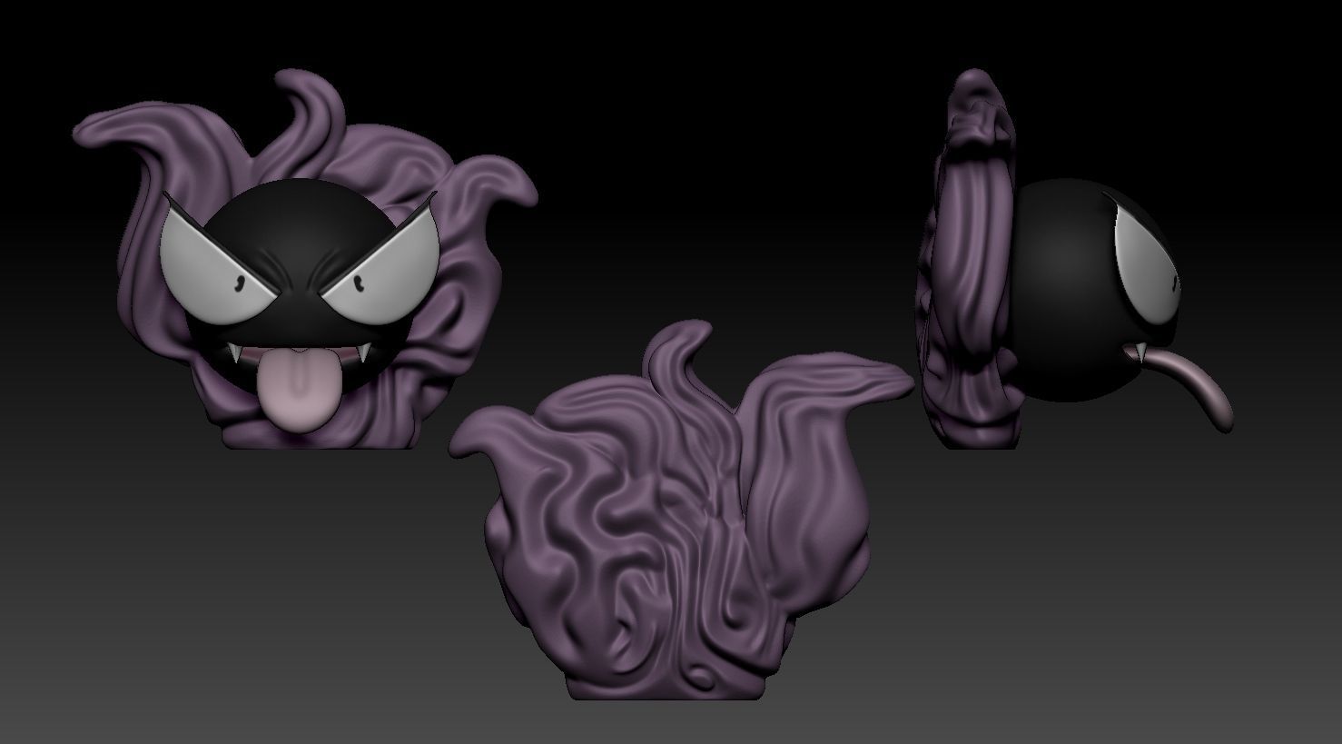Gastly evolution line 3D model 3D printable | CGTrader
