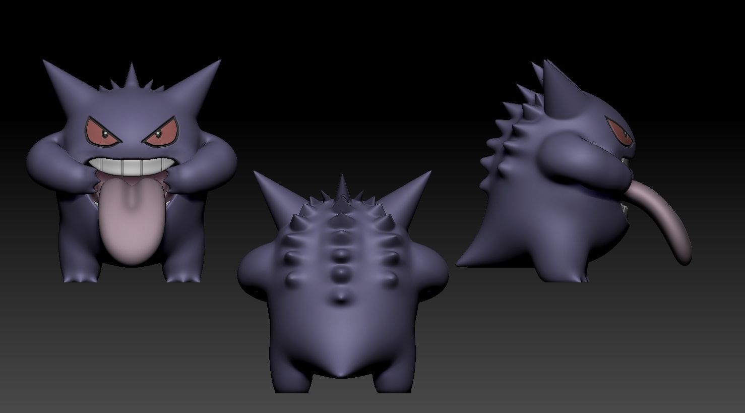Gastly evolution line 3D model 3D printable | CGTrader
