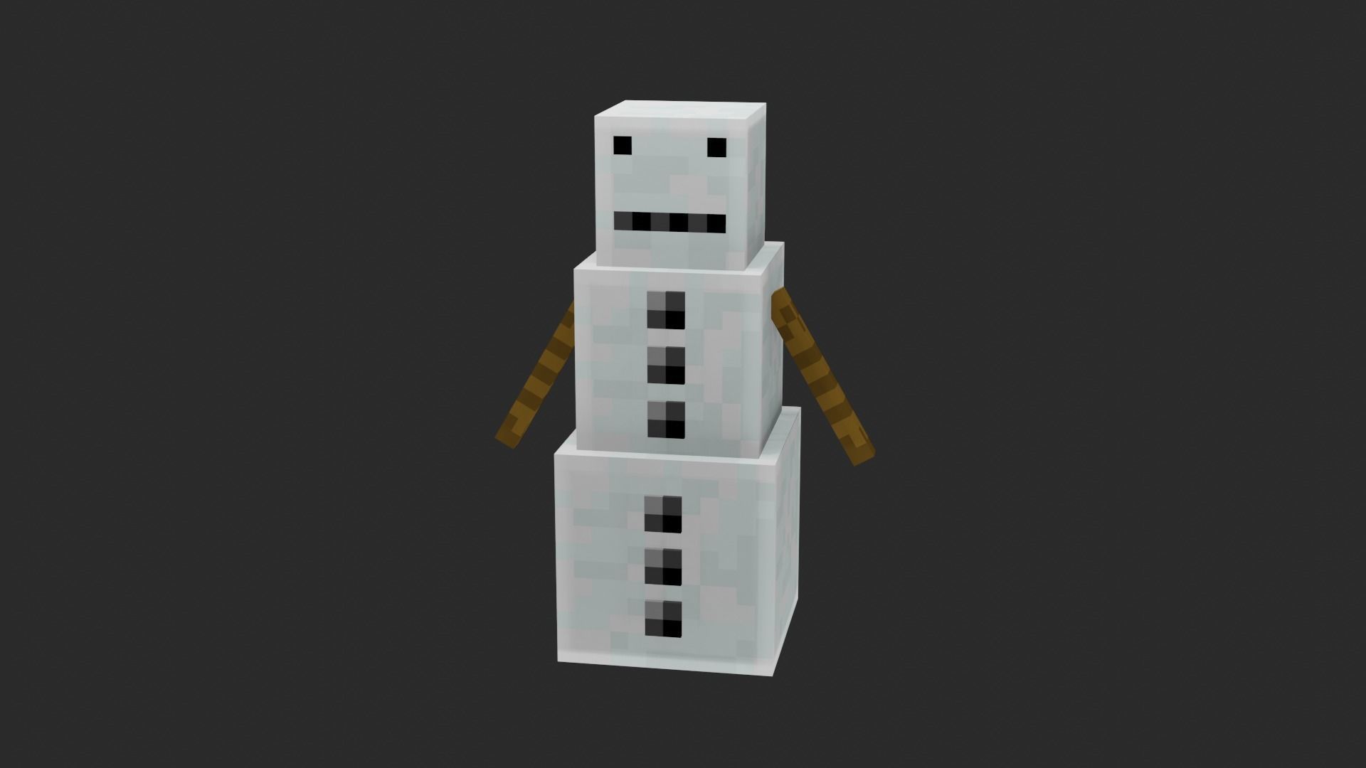 3D model Minecraft Snow Golem VR / AR / low-poly | CGTrader