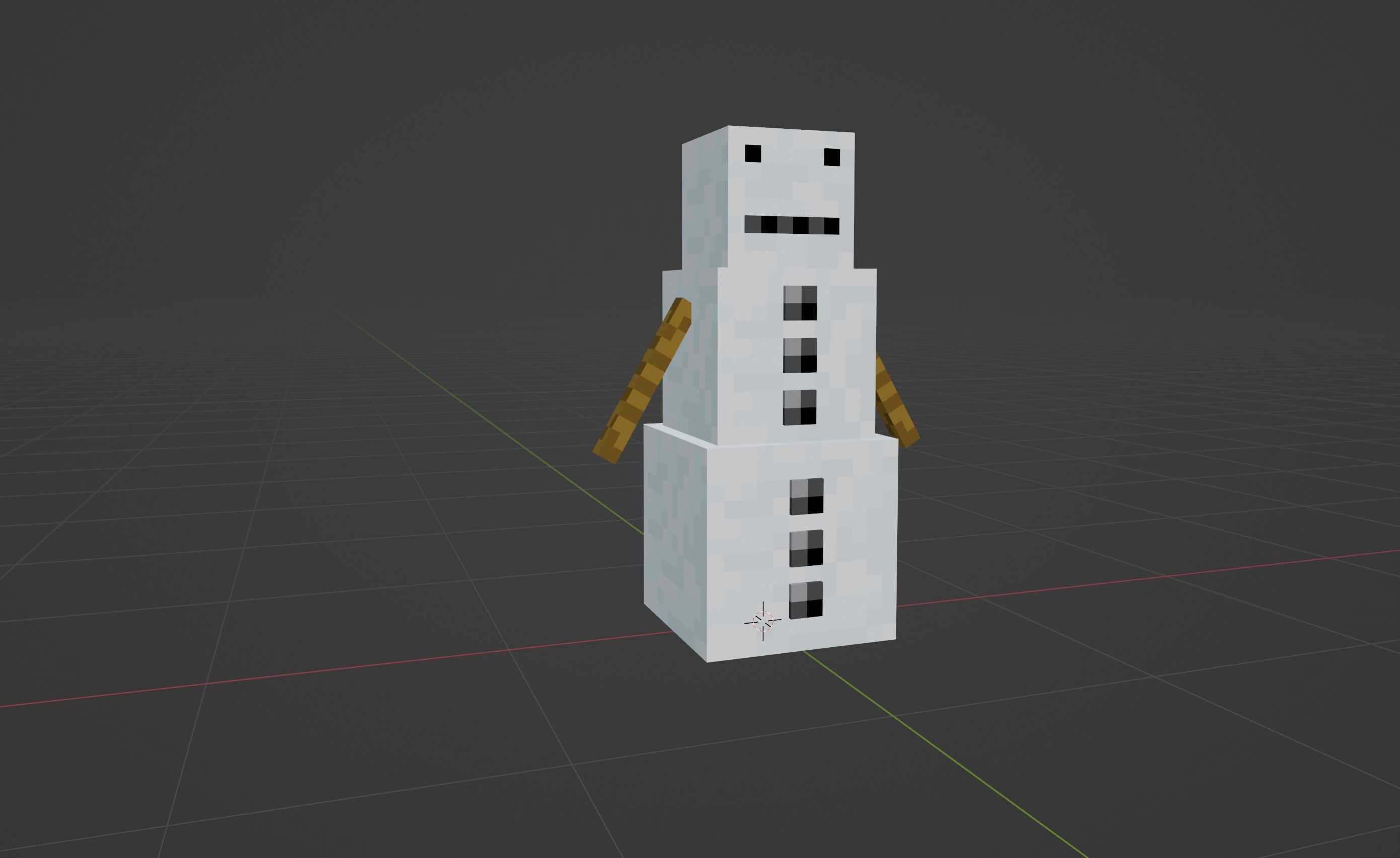 3D model Minecraft Snow Golem VR / AR / low-poly | CGTrader