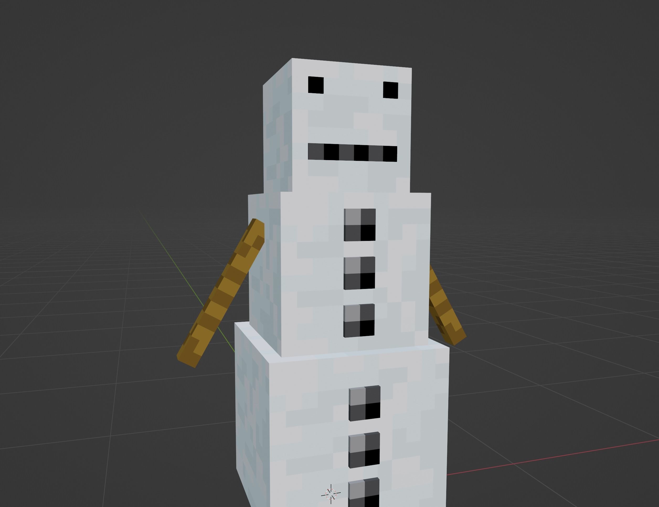 3D model Minecraft Snow Golem VR / AR / low-poly | CGTrader