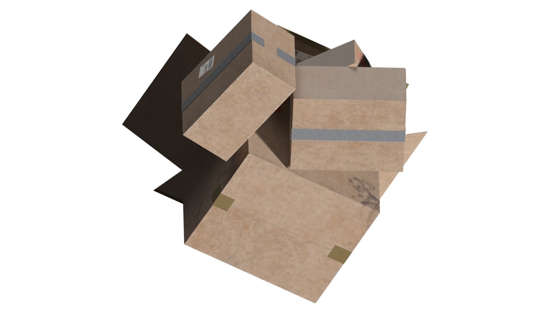 Cardboard Boxes free VR / AR / low-poly 3D model | CGTrader