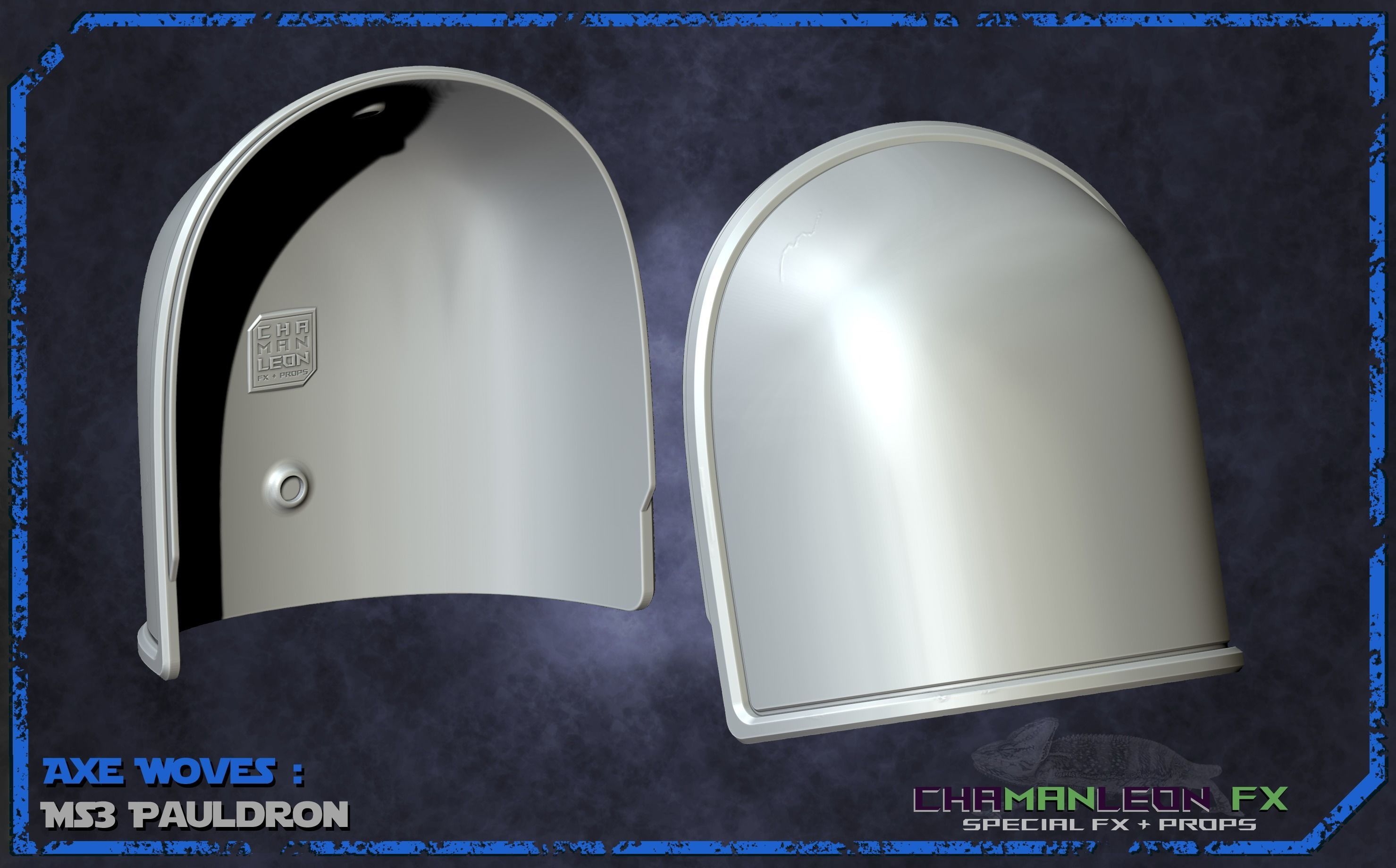 Axe Woves Shoulder Pauldrons The Mandalorian Cosplay Armor 3D model 3D ...