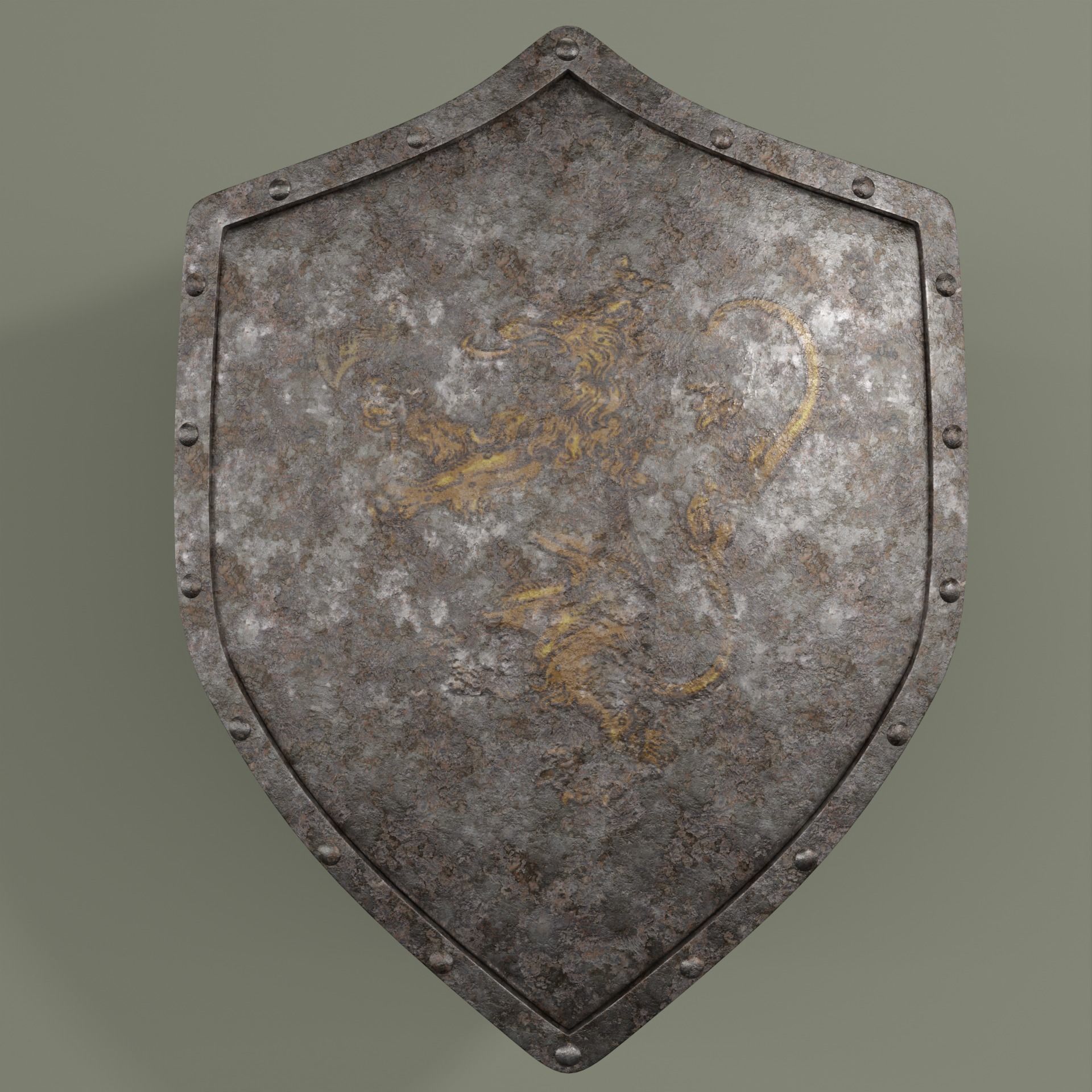 Rusted Shield 3D model | CGTrader