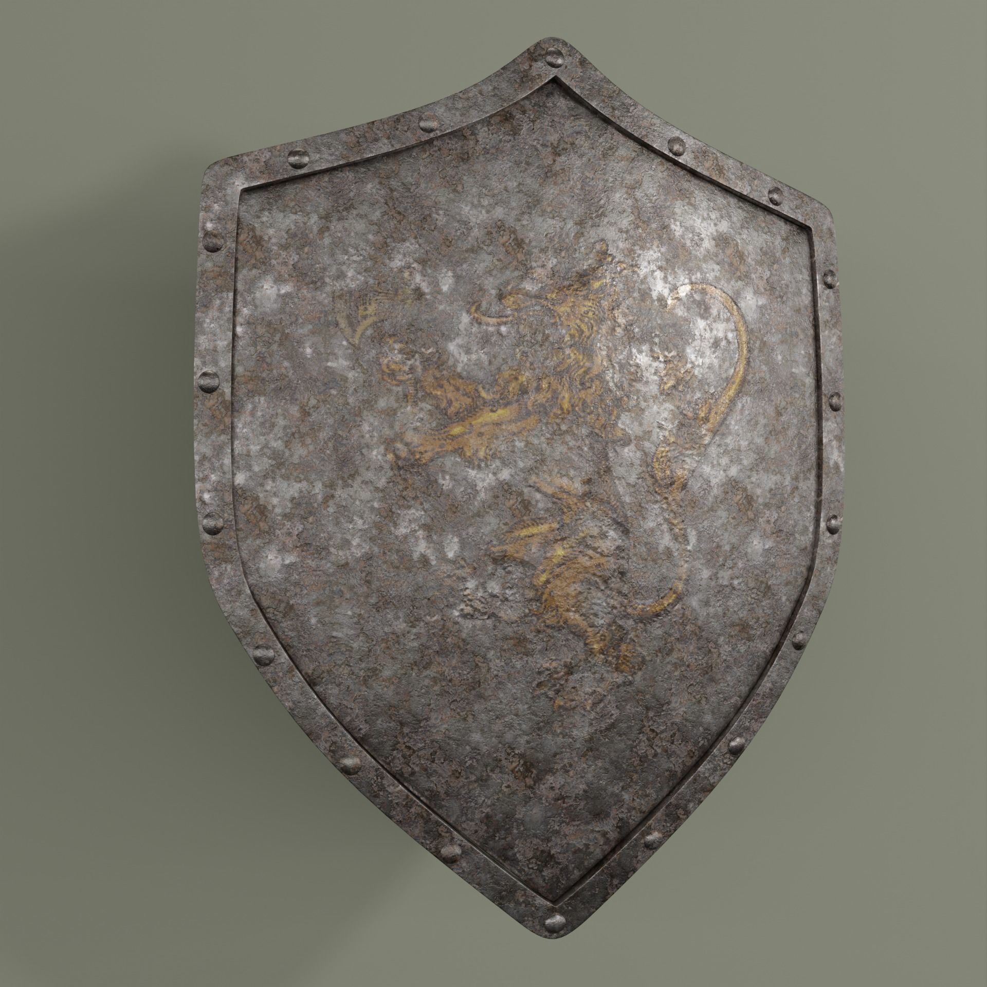 Rusted Shield 3D model | CGTrader