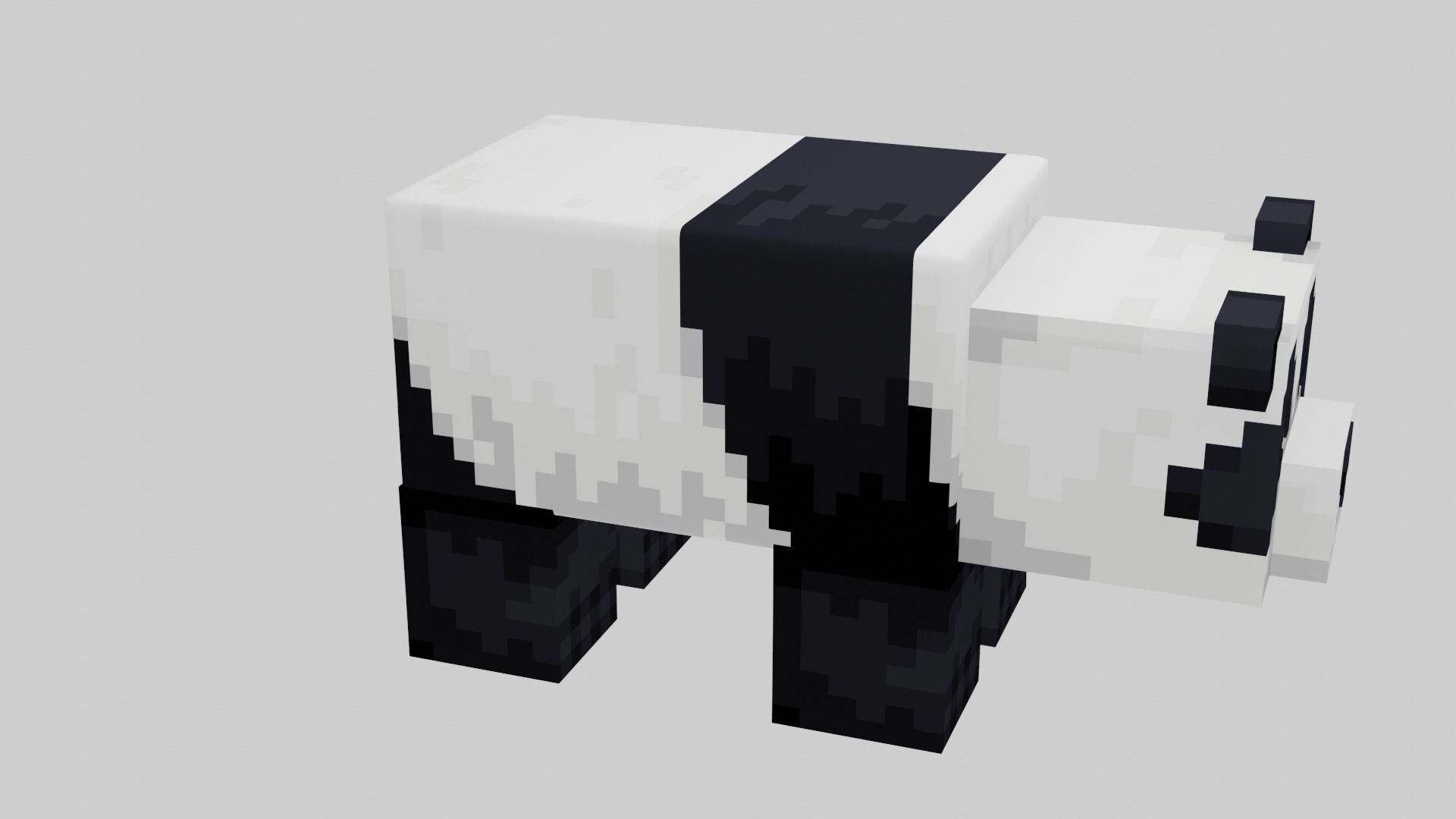Minecraft Panda 3D model animated rigged | CGTrader