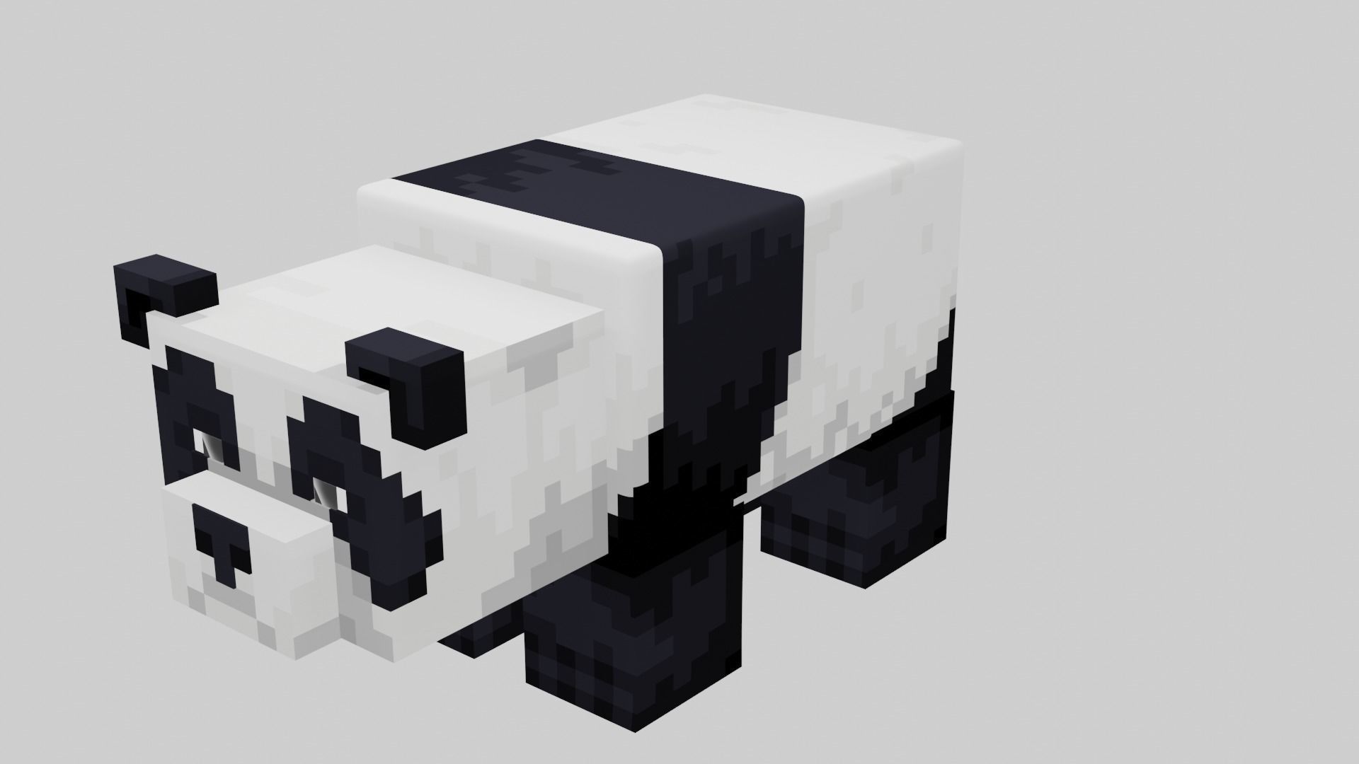 Minecraft Panda 3D model animated rigged | CGTrader