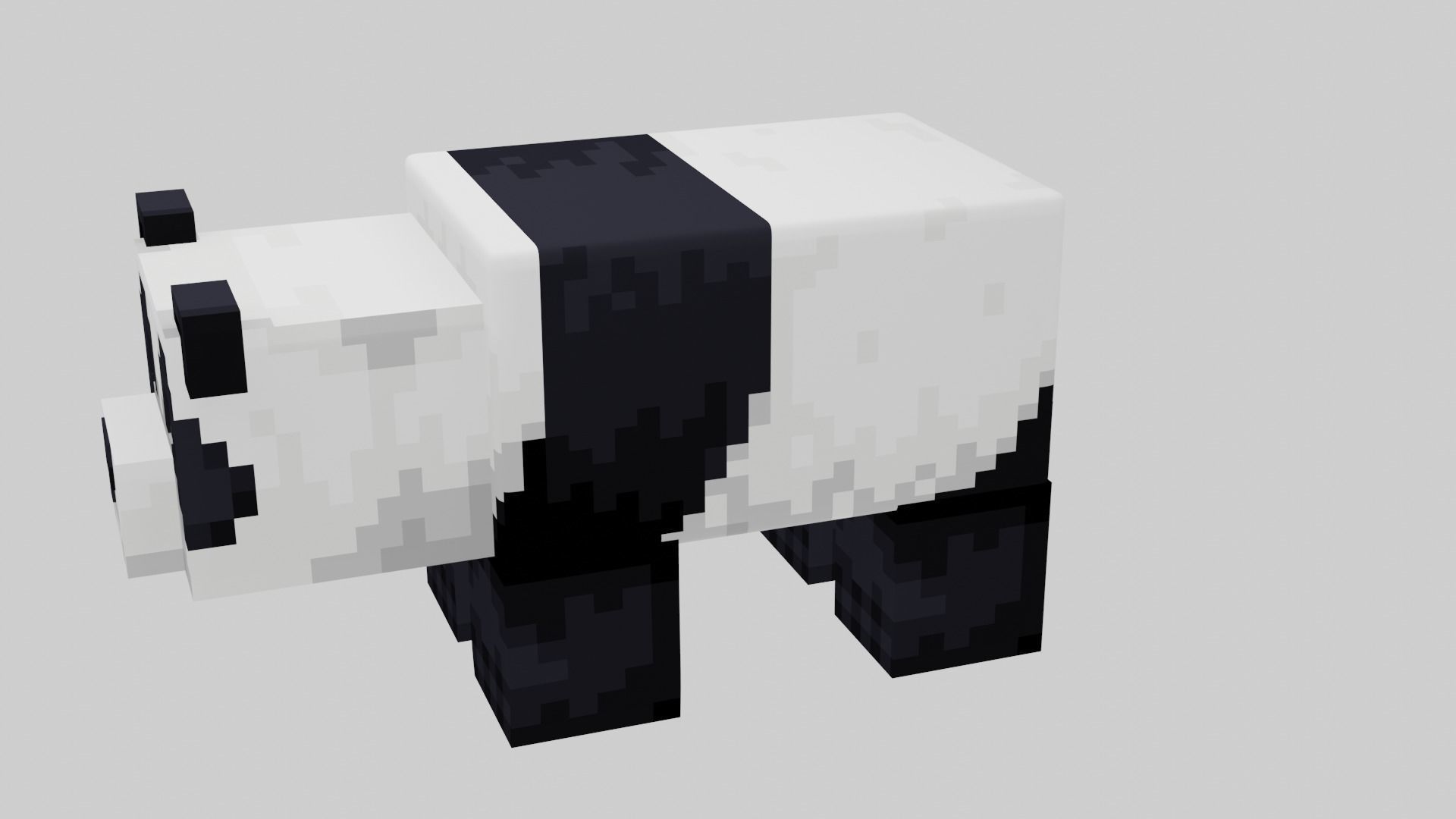 Minecraft Panda 3D model animated rigged | CGTrader