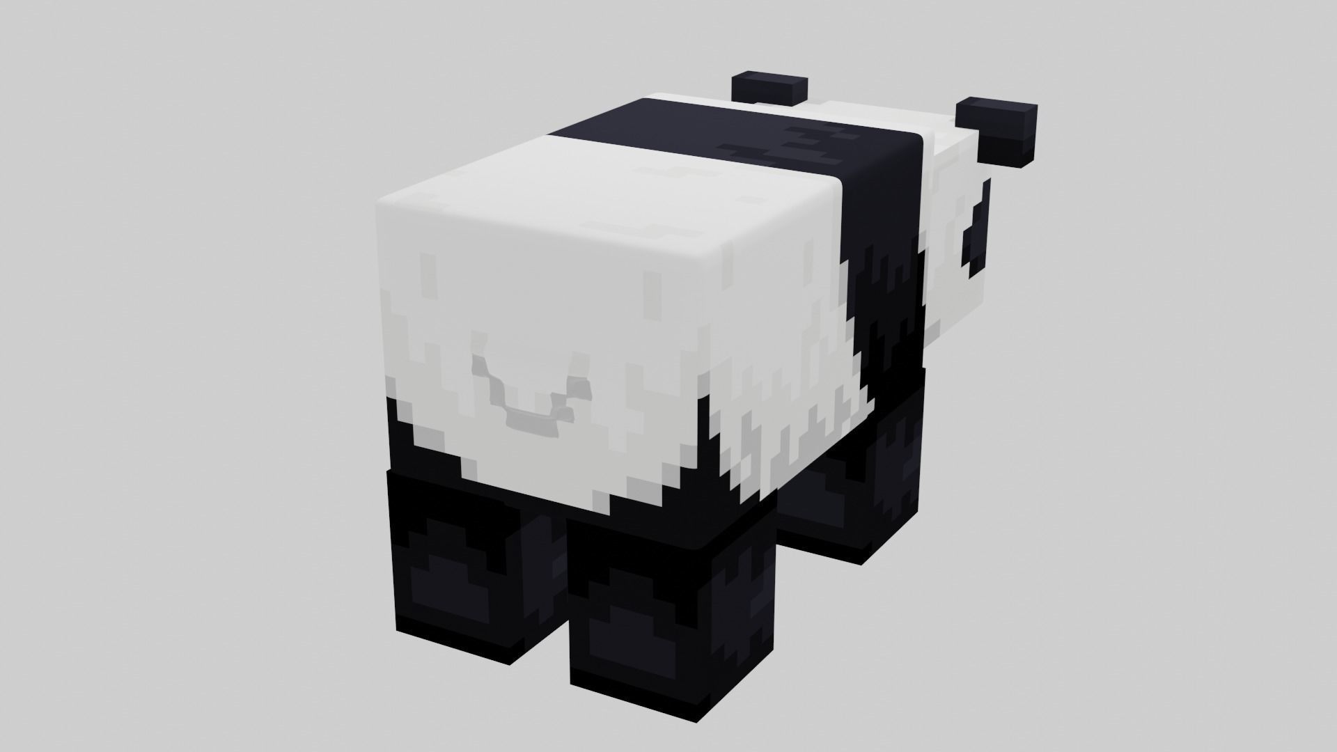 Minecraft Panda 3D model animated rigged | CGTrader