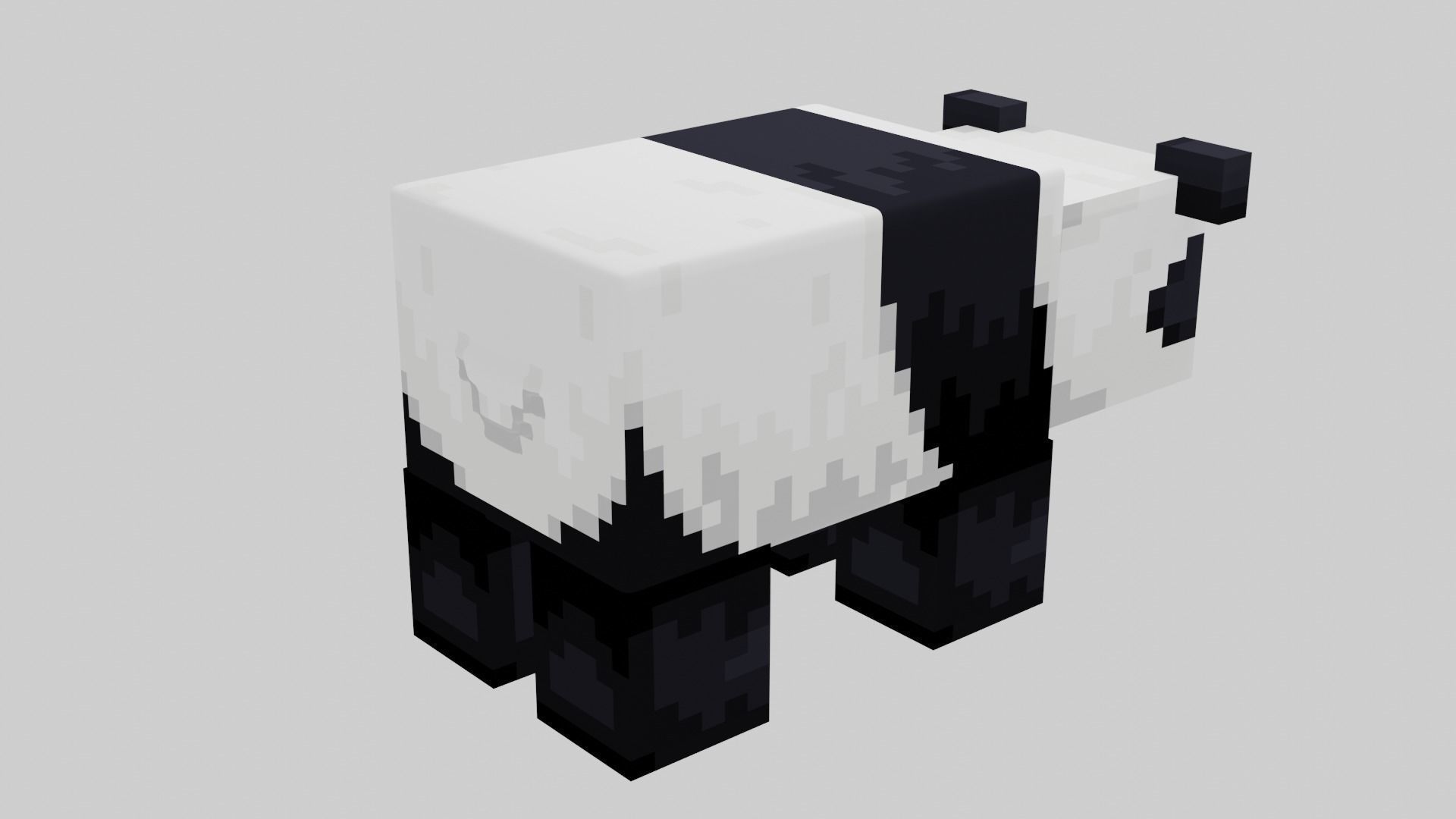 Minecraft Panda 3D model animated rigged | CGTrader