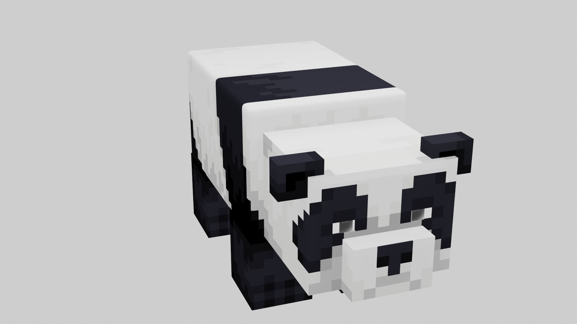 Minecraft Panda 3D model animated rigged | CGTrader
