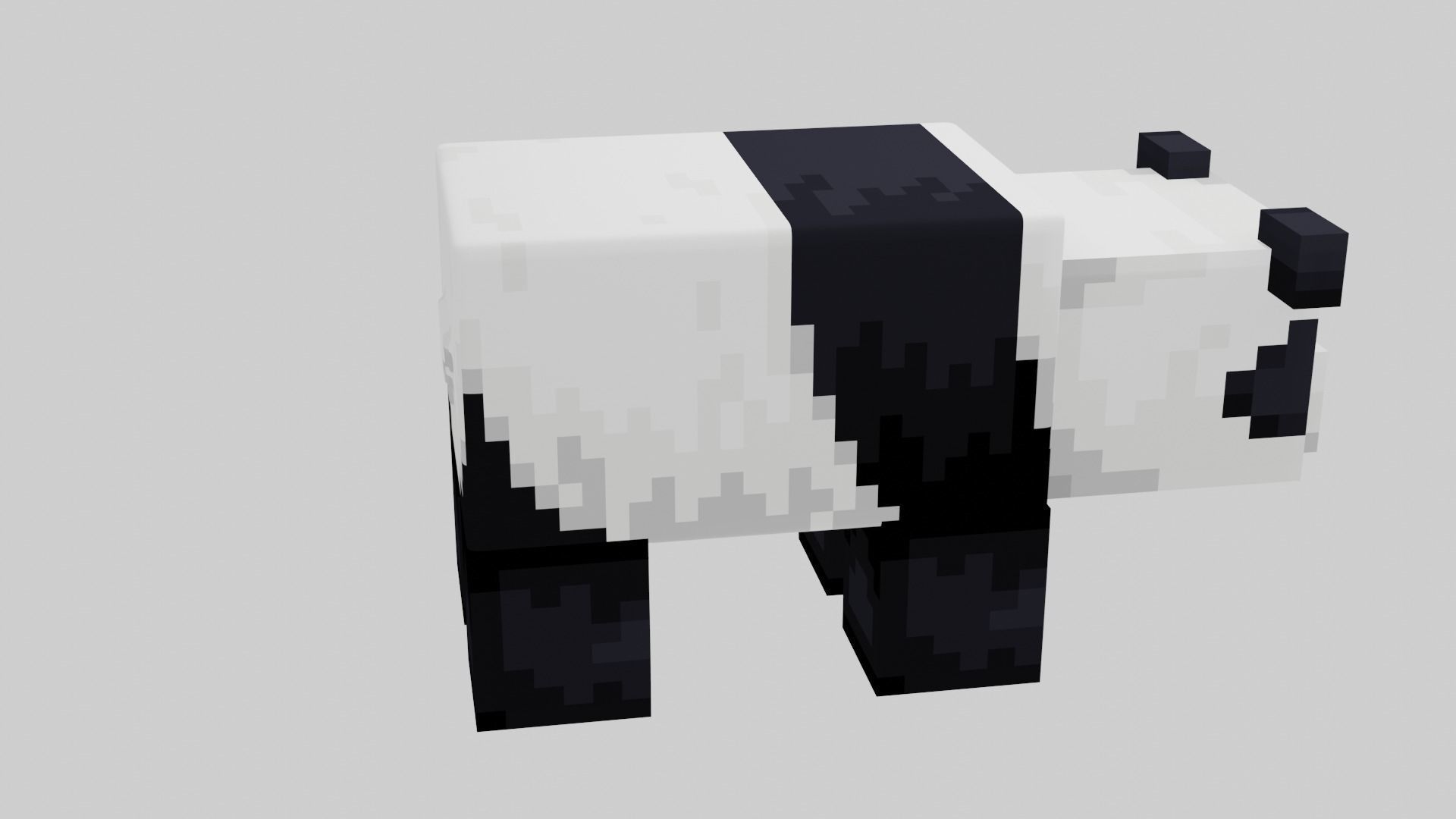 Minecraft Panda 3D model animated rigged | CGTrader
