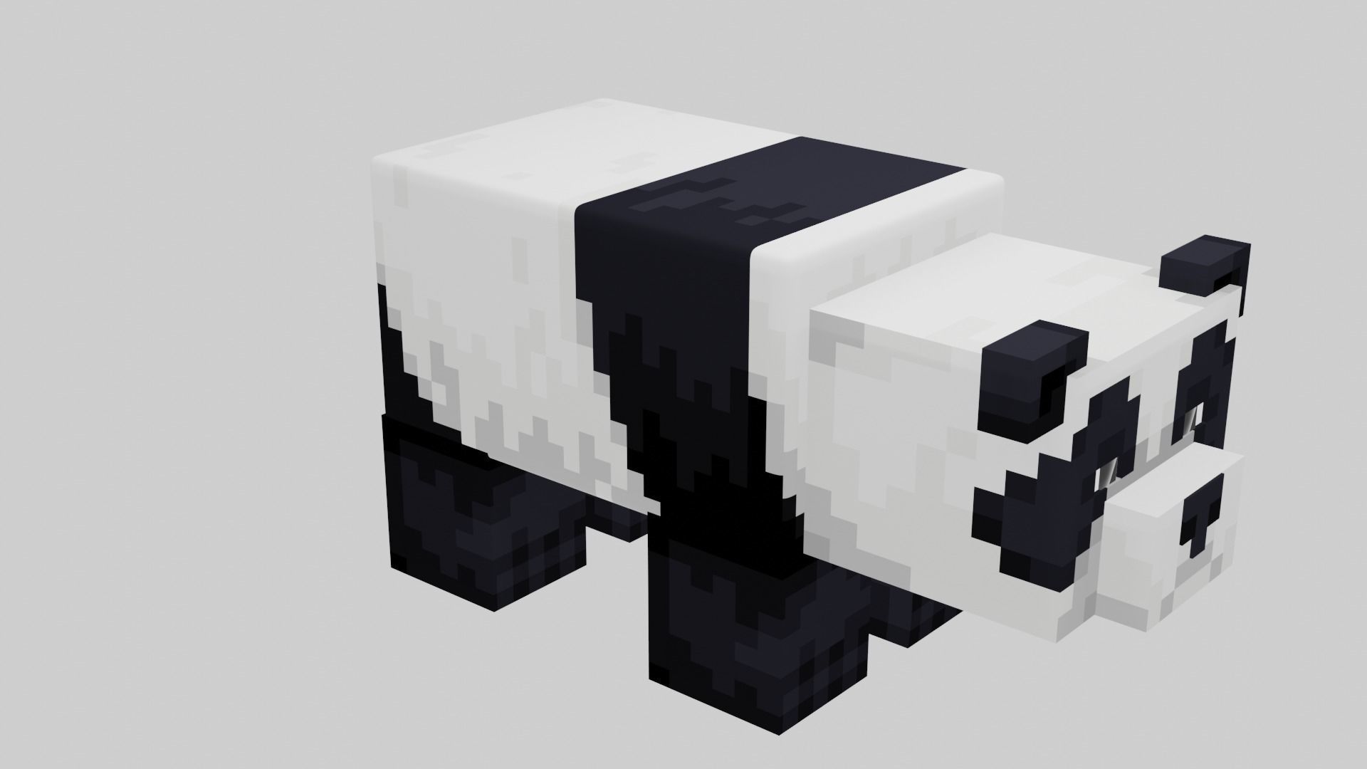 Minecraft Panda 3D model animated rigged | CGTrader