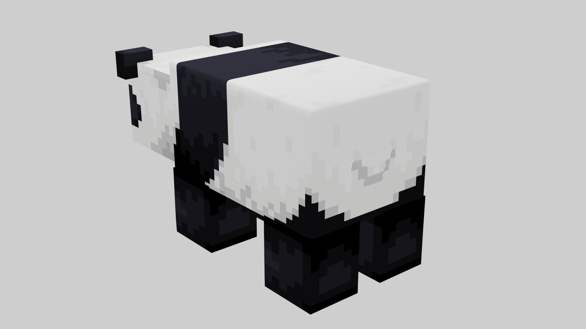 Minecraft Panda 3D model animated rigged | CGTrader